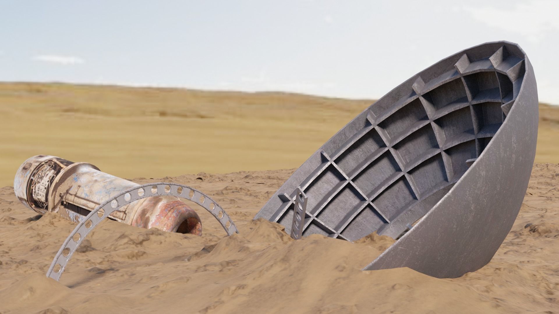 3D model Sci-Fi Scrap VR / AR / low-poly | CGTrader