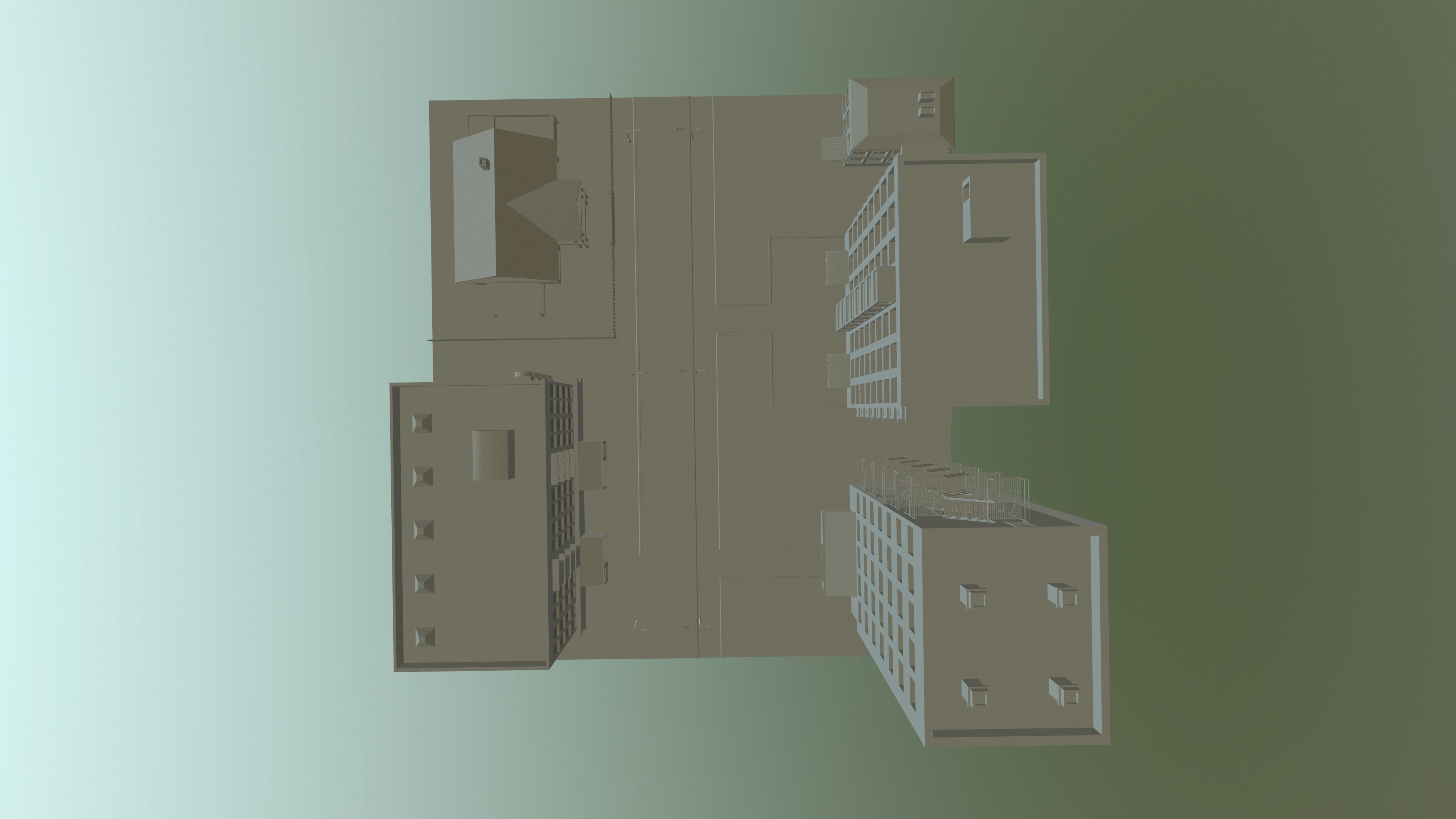 3D model small city block VR / AR / low-poly | CGTrader
