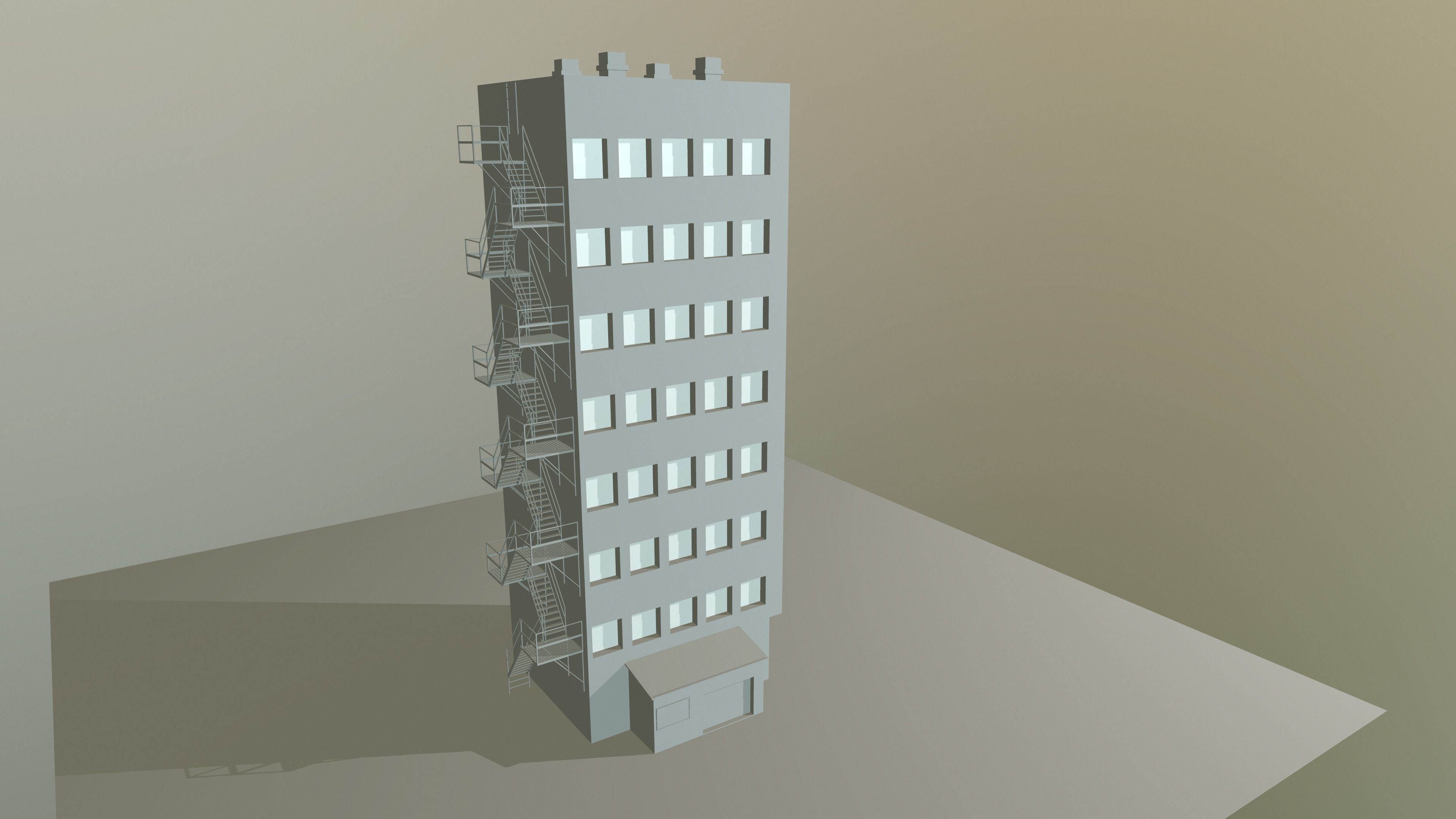 3D model small city block VR / AR / low-poly | CGTrader