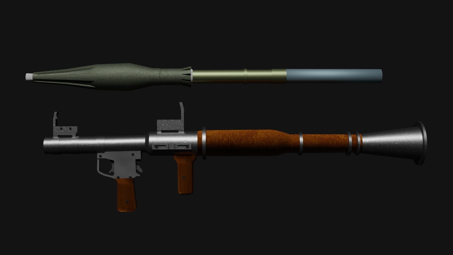 Rocket Propelled Grenade Low Ploy 3D asset | CGTrader