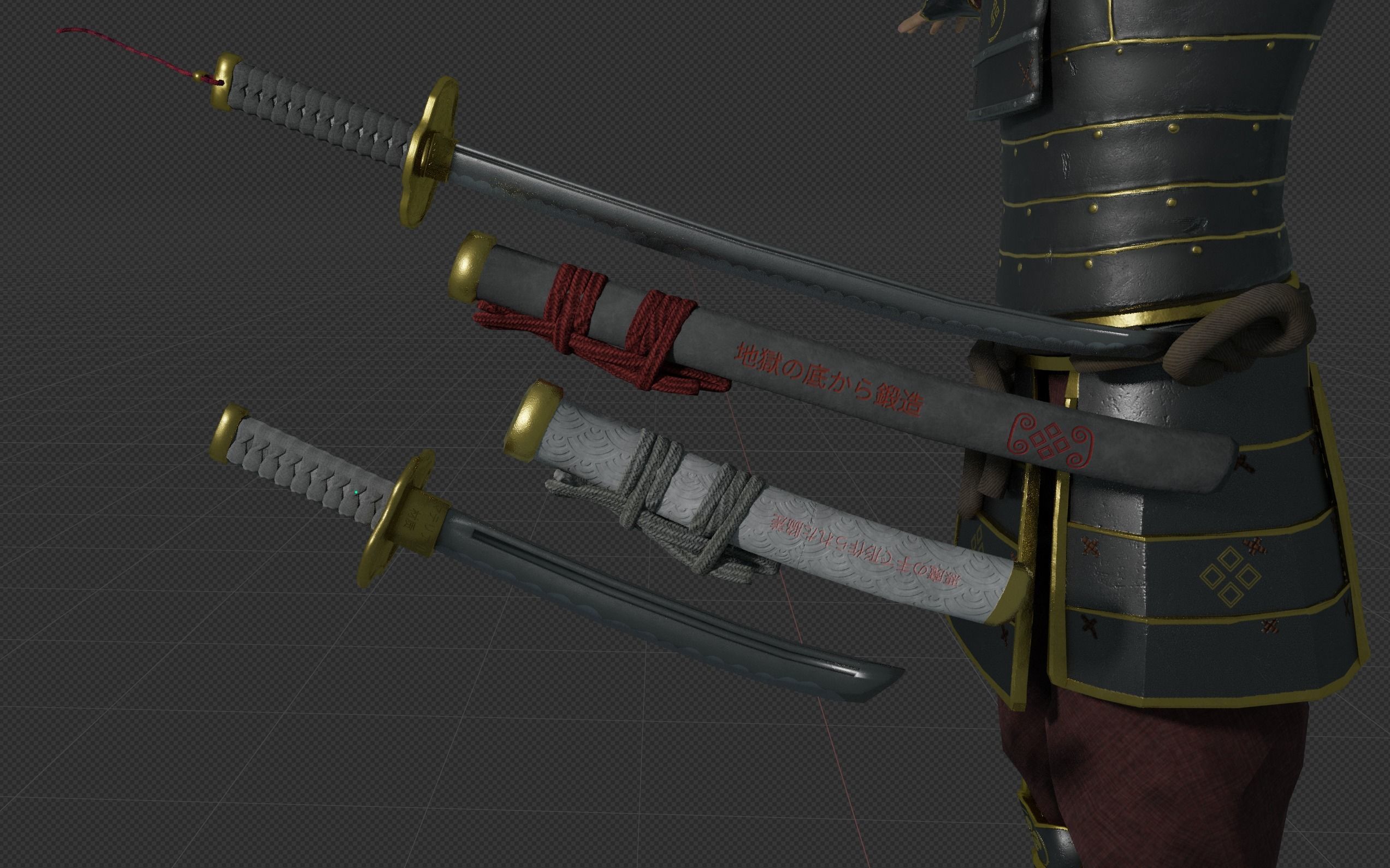 Samurai free VR / AR / low-poly 3D model animated rigged | CGTrader