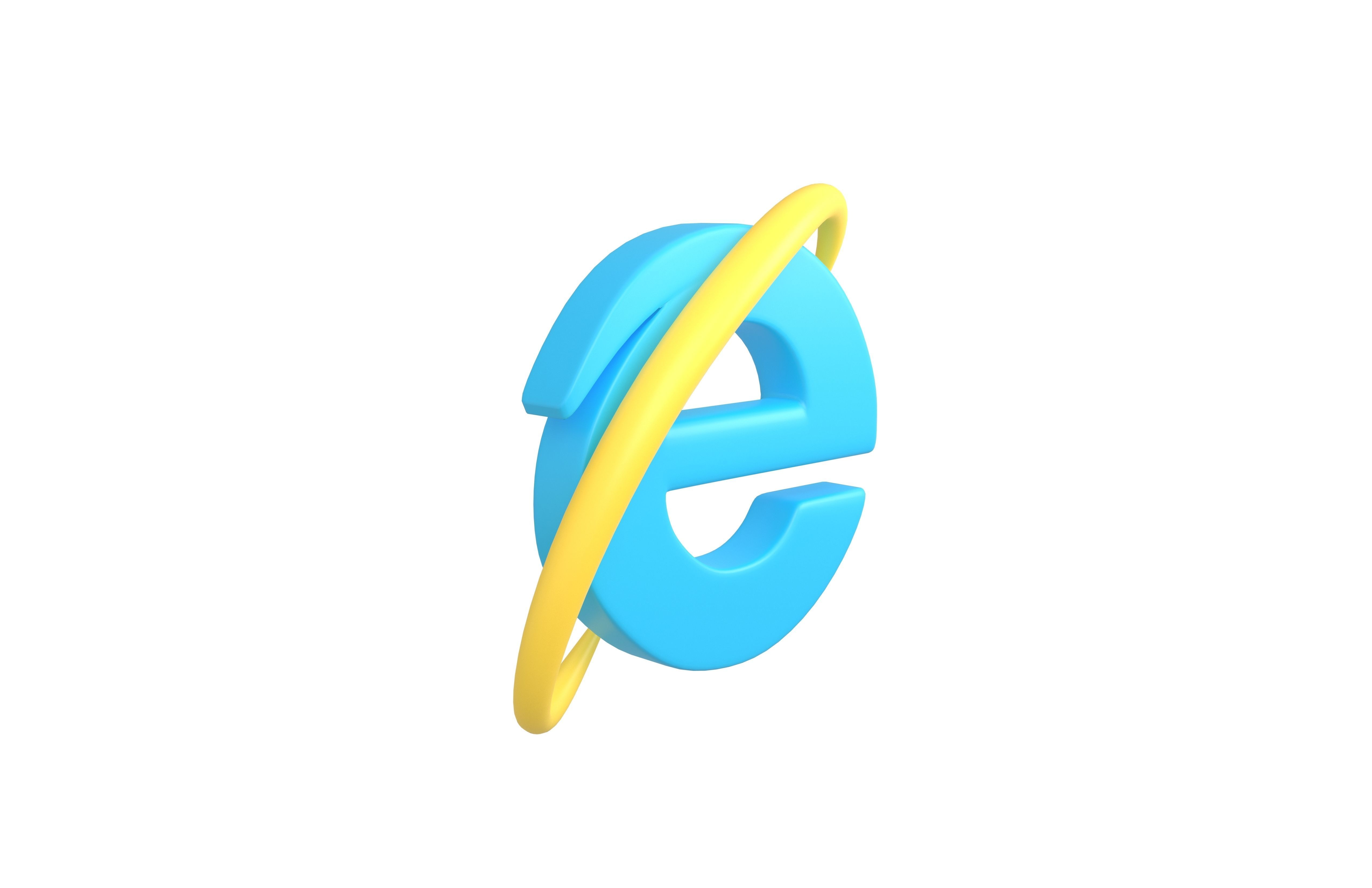 Internet Explorer Logo v1 003 free VR / AR / low-poly 3D model | CGTrader