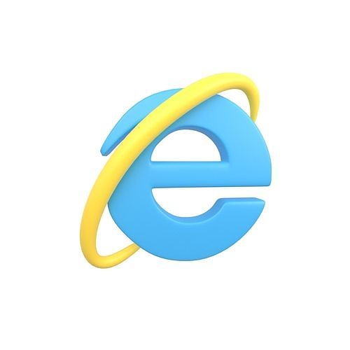 Internet Explorer Logo v1 004 free VR / AR / low-poly 3D model | CGTrader