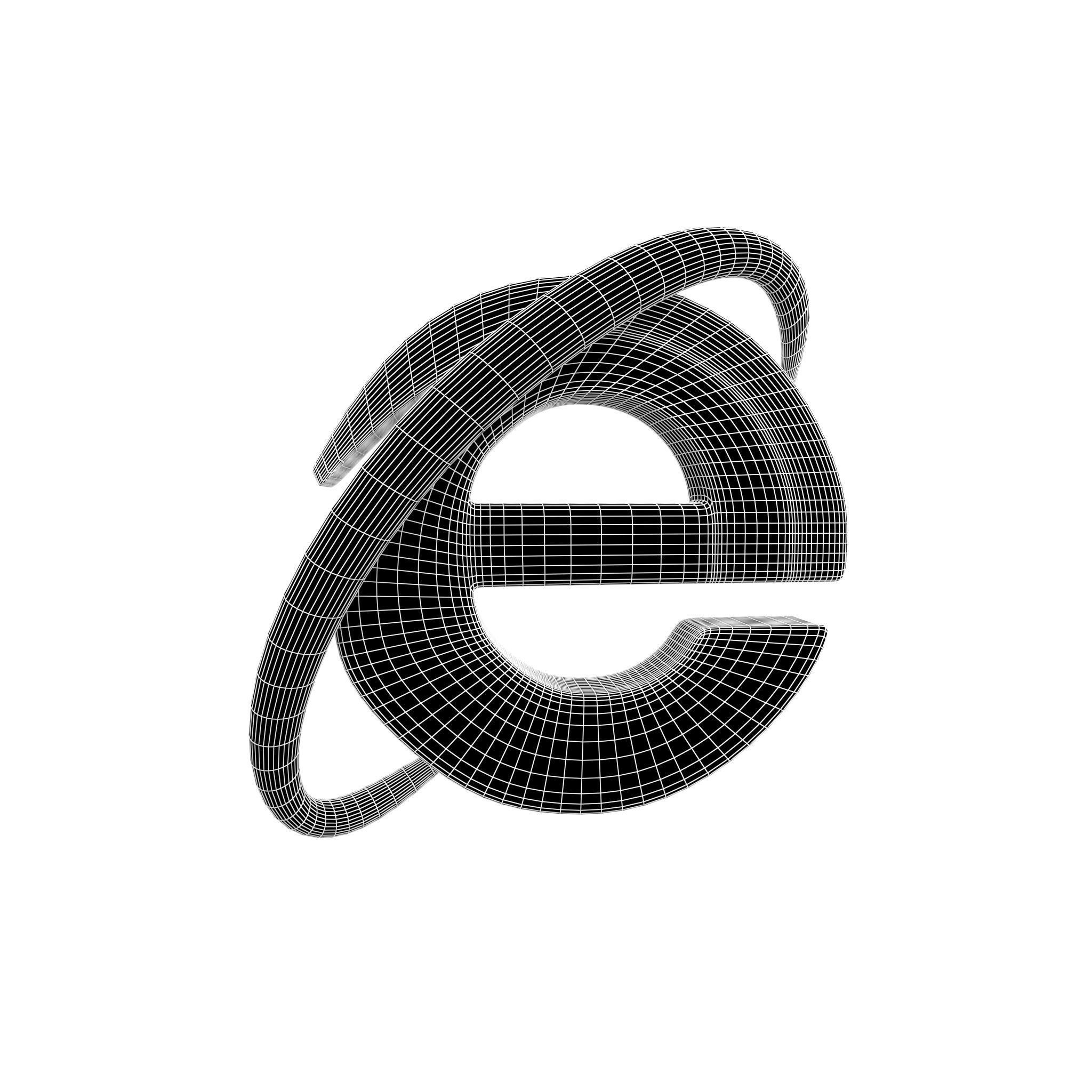 Internet Explorer Logo v1 008 free VR / AR / low-poly 3D model | CGTrader