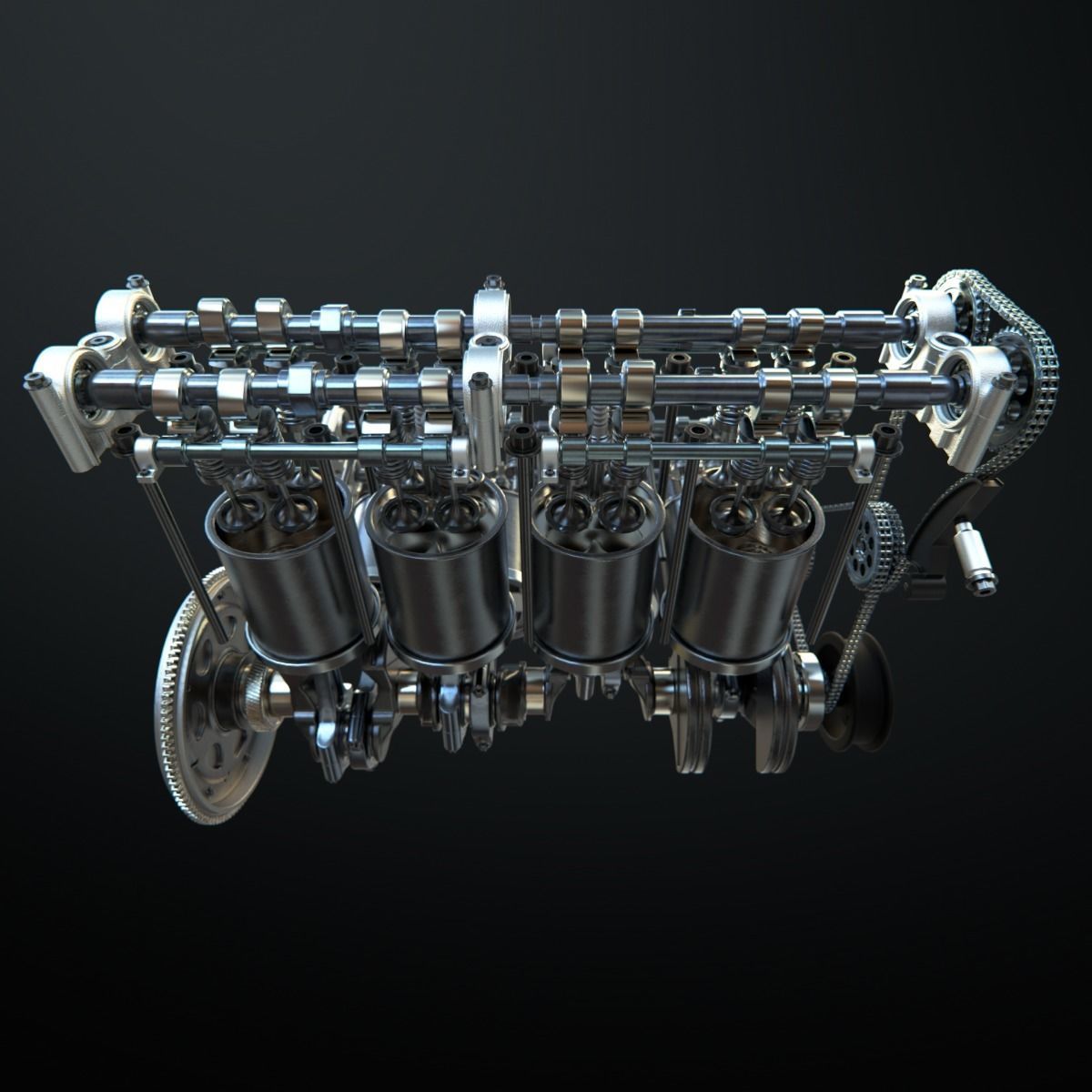V8 Engine Working Animated 3D model animated rigged | CGTrader
