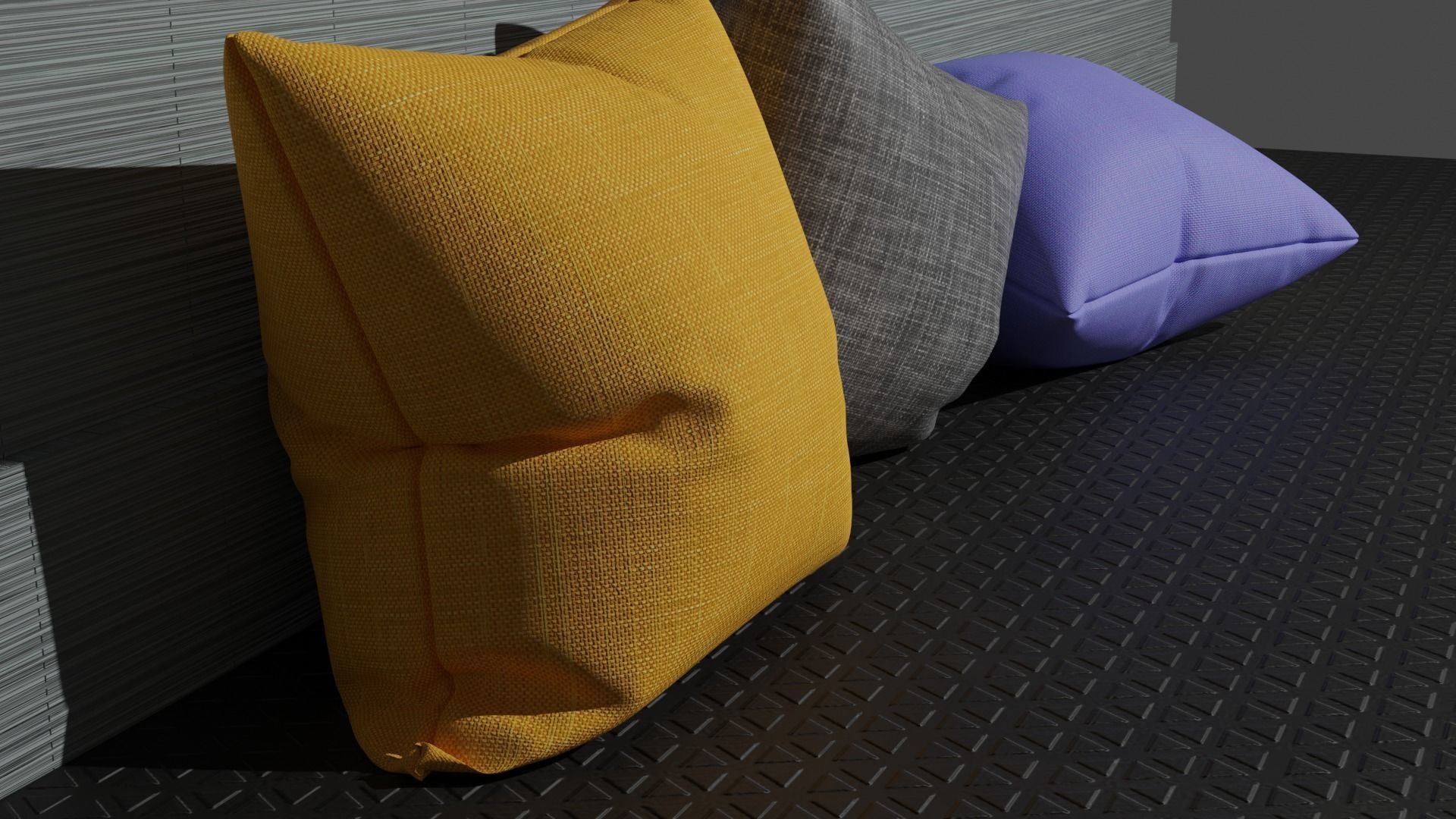 Pillow three pillows on table free VR / AR / low-poly 3D model | CGTrader