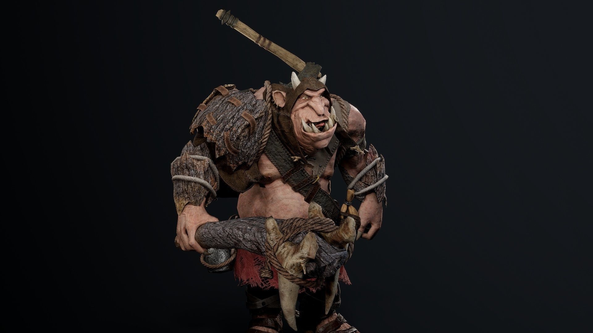 3D model Troll Lumberjack VR / AR / low-poly | CGTrader