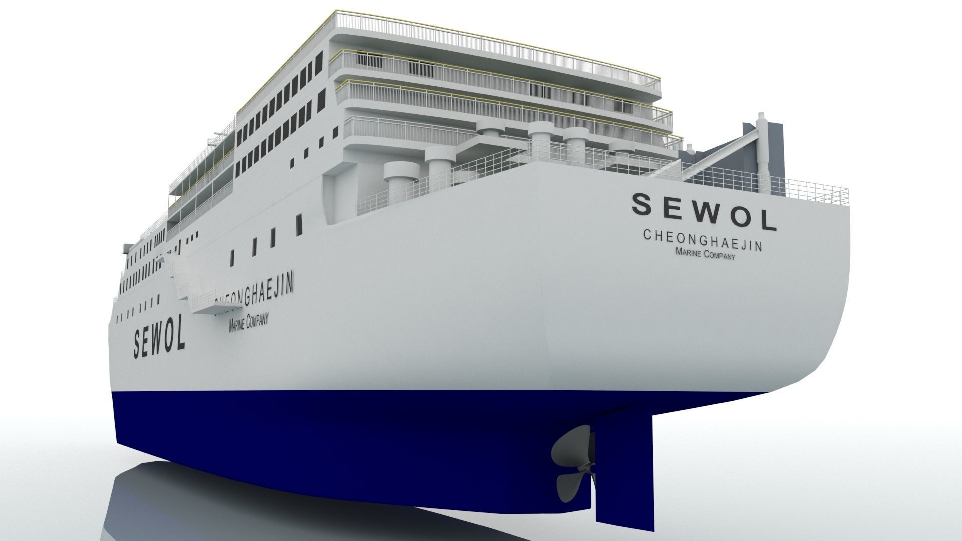 MV Sewol 3D model | CGTrader