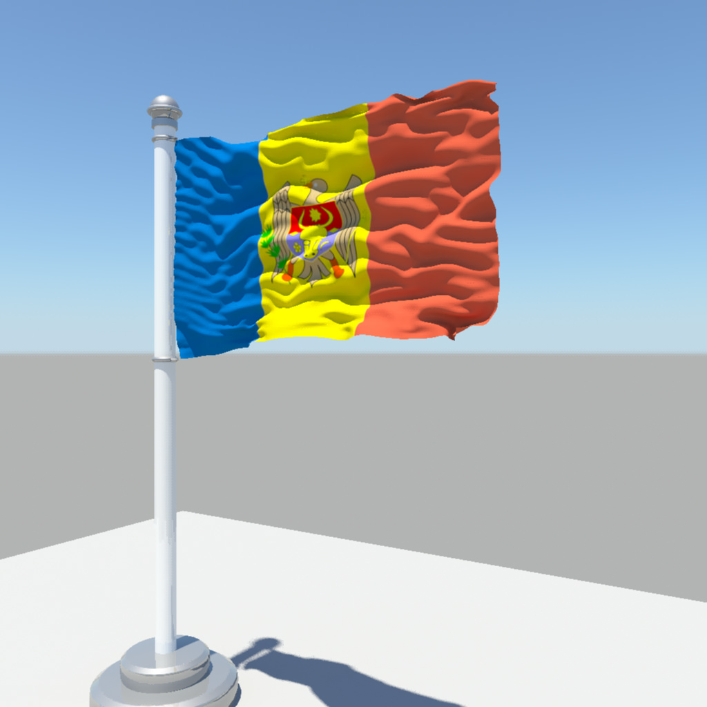 Moldova flag 3D | CGTrader