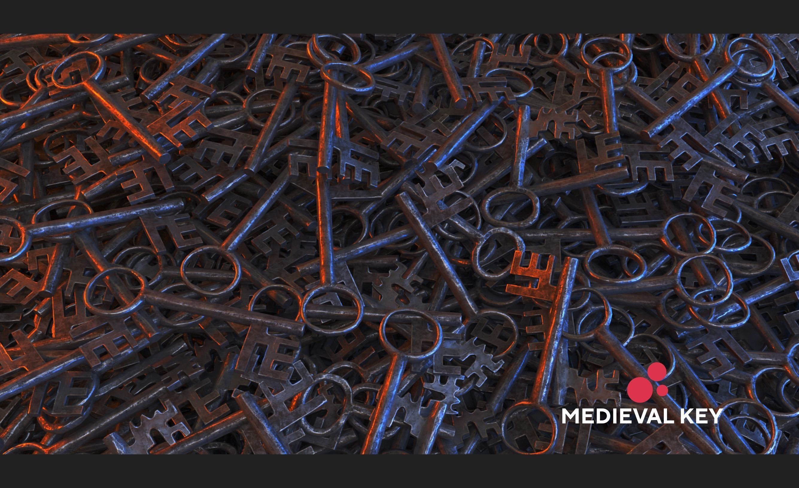 3D model Medieval Keys Set 01 AR low-poly 3D model VR / AR / low-poly ...