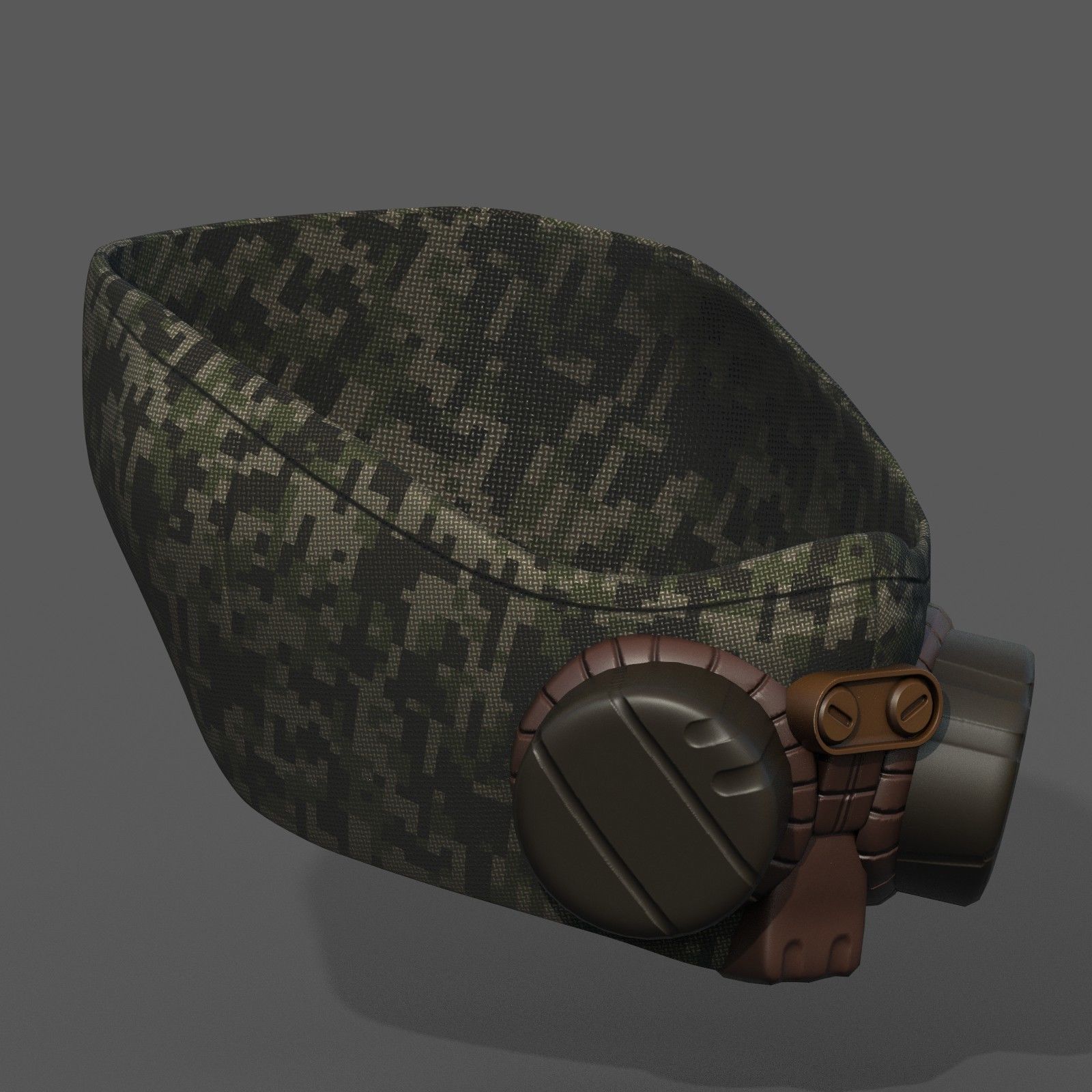 3D model Gas mask helmet scifi fantasy armor hats military Low-poly VR ...