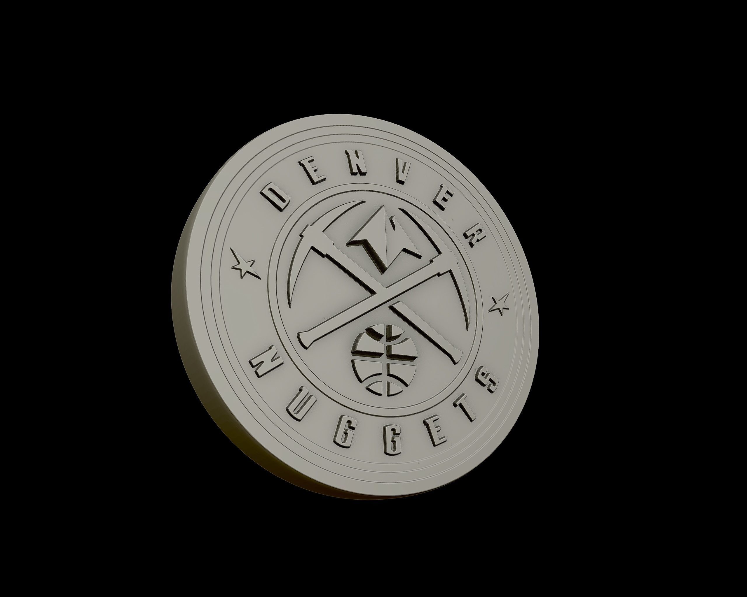 Denver Nuggets Logo Relief 3D model 3D printable | CGTrader