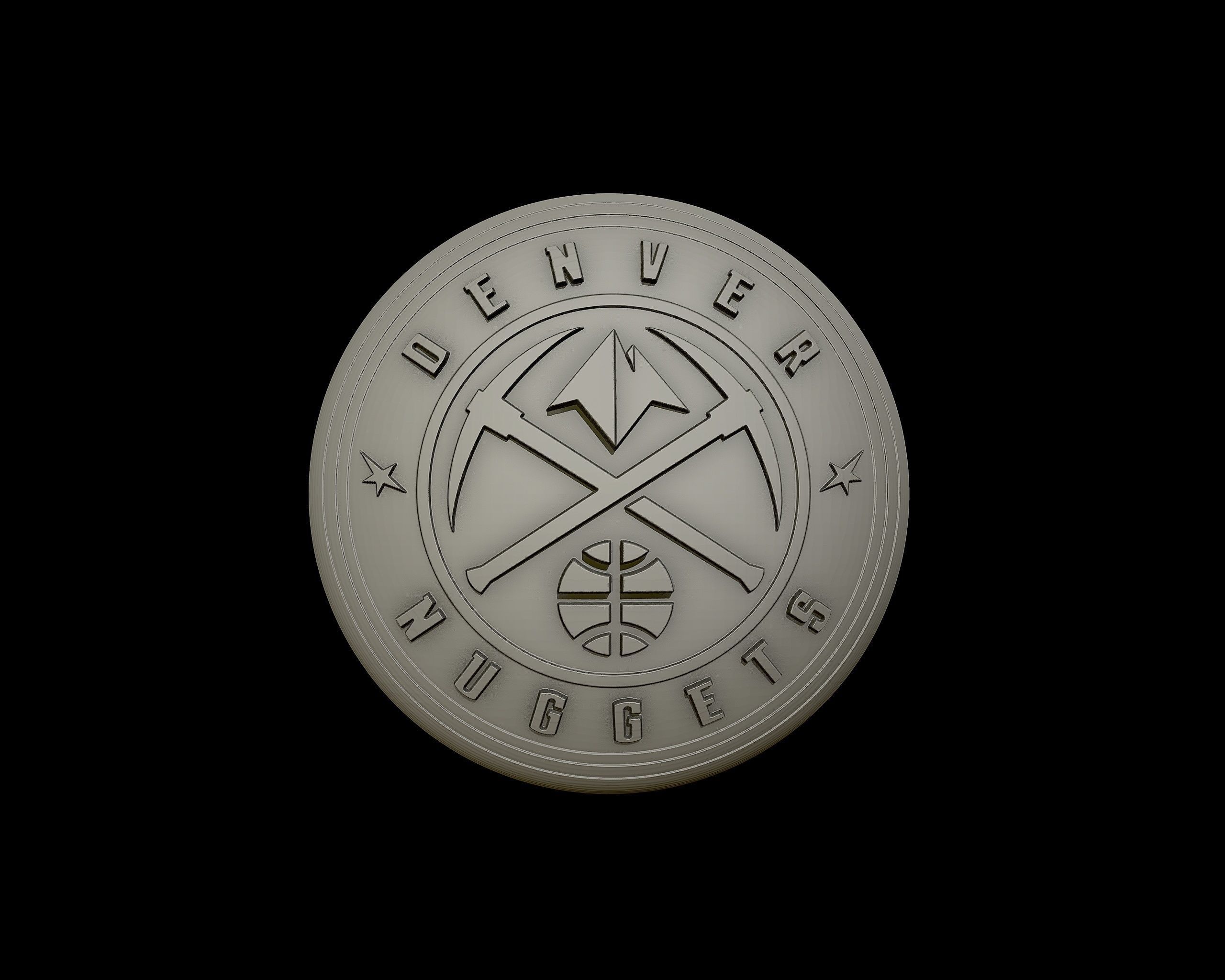 Denver Nuggets Logo Relief 3D model 3D printable | CGTrader