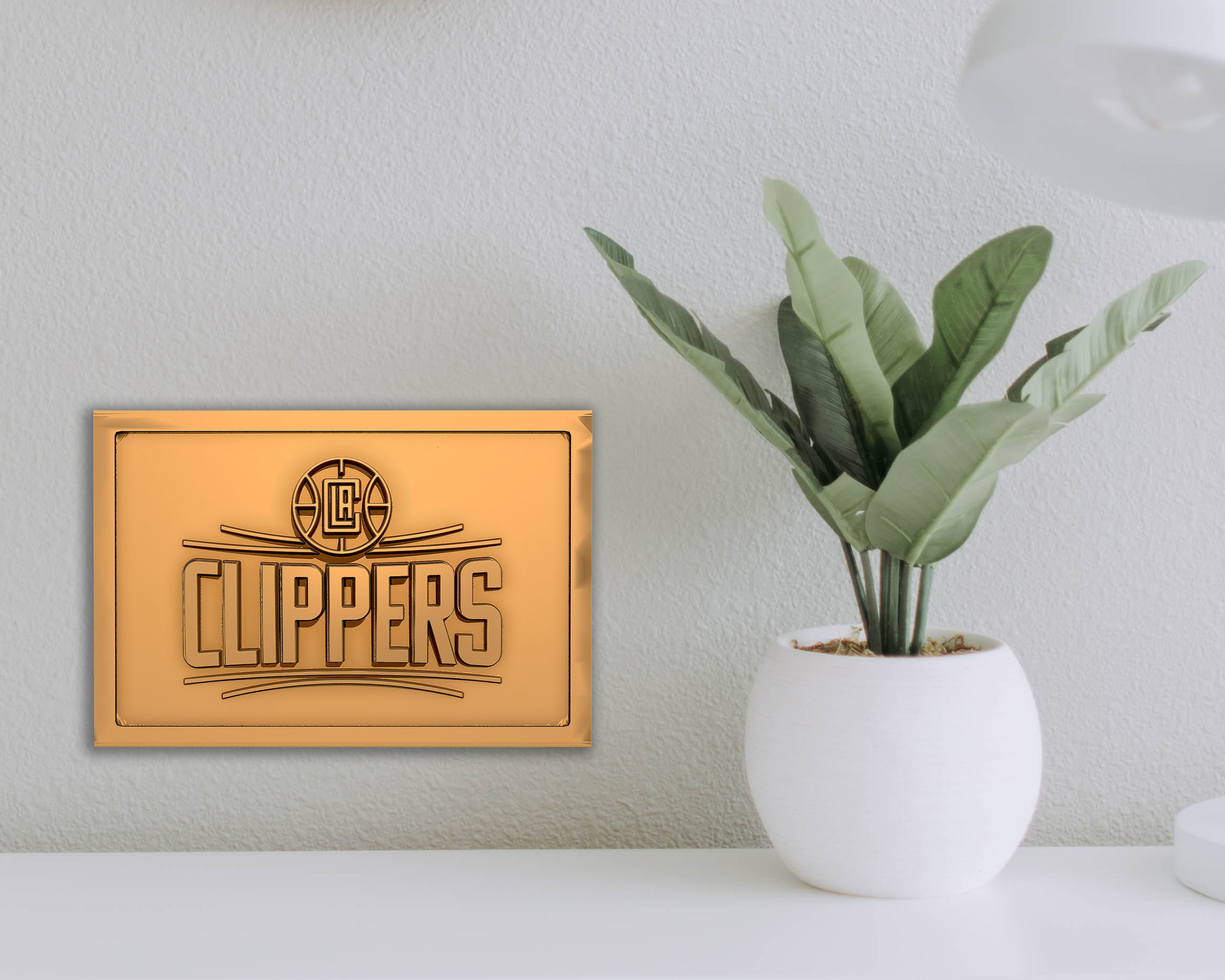 Los Angeles Clippers logo relief 3D model 3D printable | CGTrader
