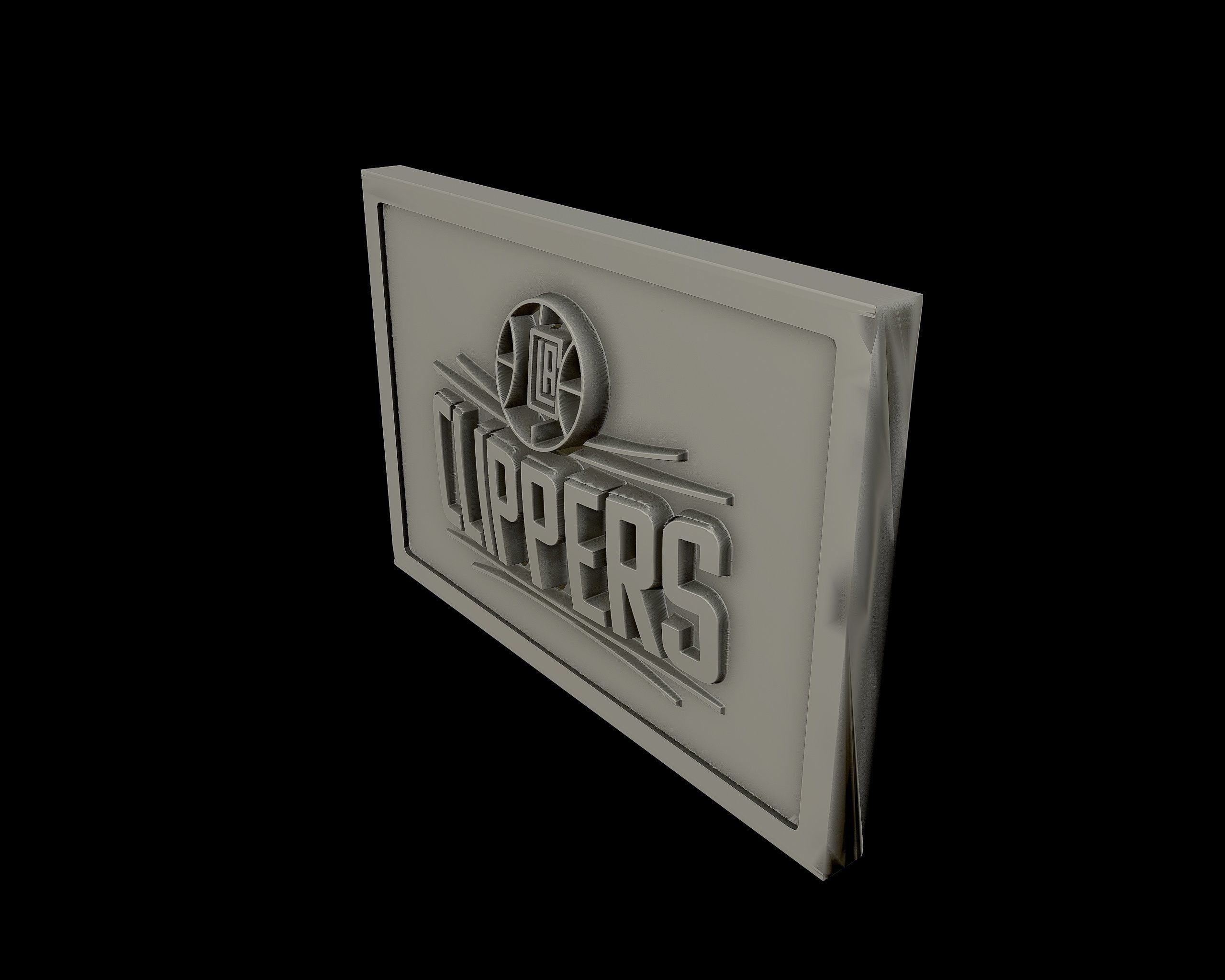 Los Angeles Clippers logo relief 3D model 3D printable | CGTrader