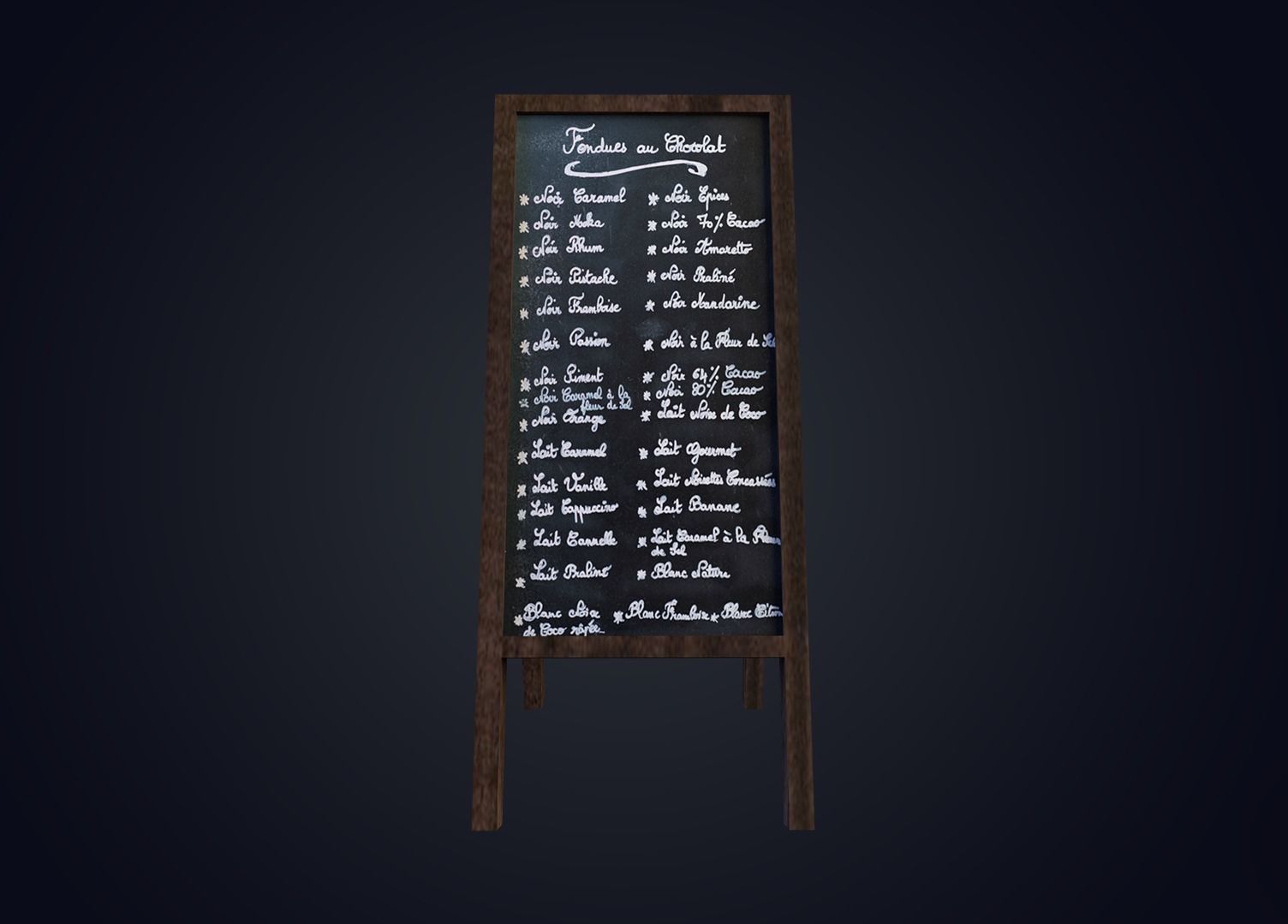 3D model Restaurant Board VR / AR / low-poly | CGTrader