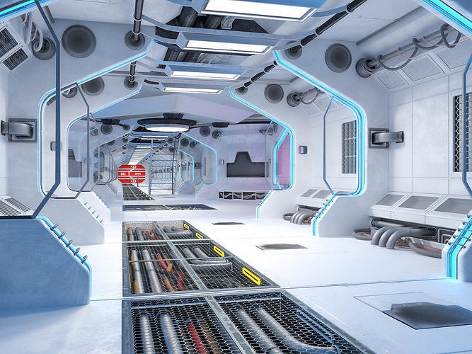 3D model Sci-Fi Living Quarters kitbash VR / AR / low-poly | CGTrader