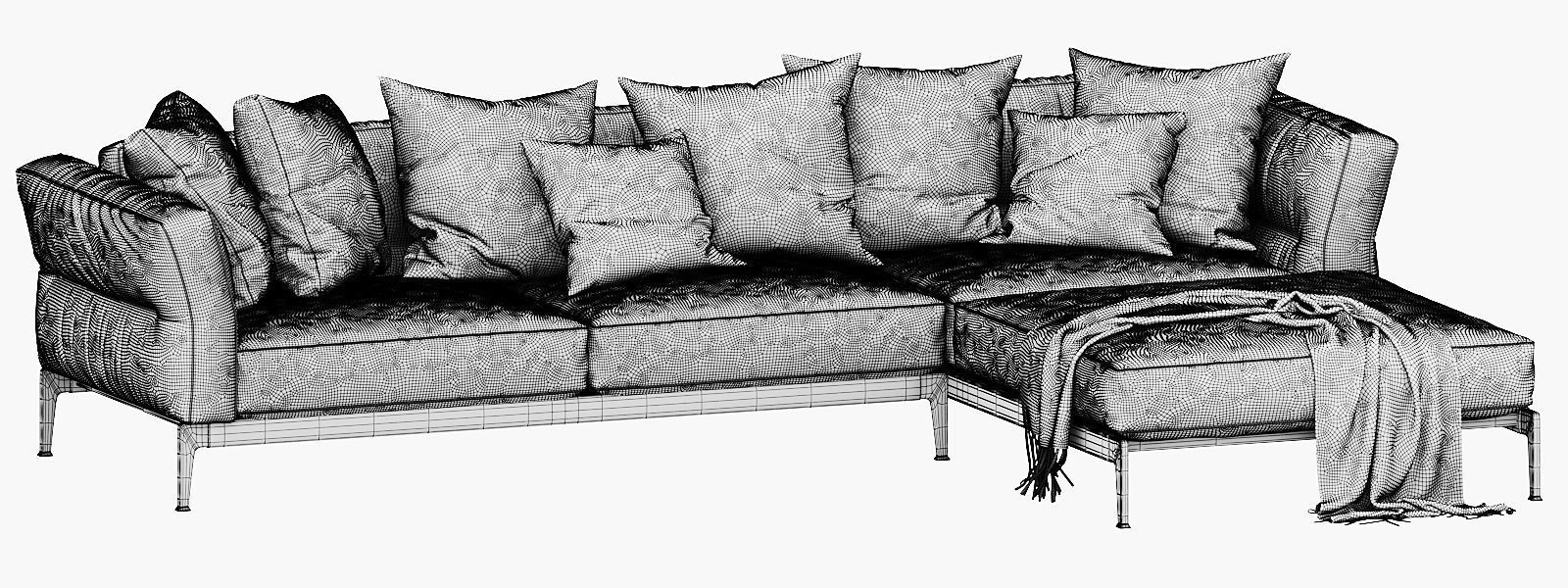 Flexform adda chaise lounge 3D model | CGTrader