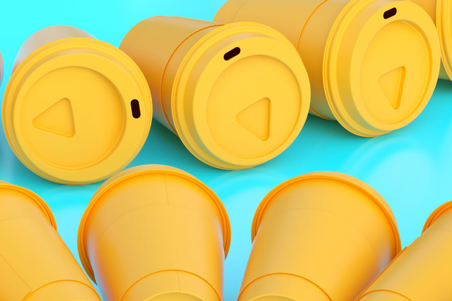 3D model Coffee cups array VR / AR / low-poly | CGTrader