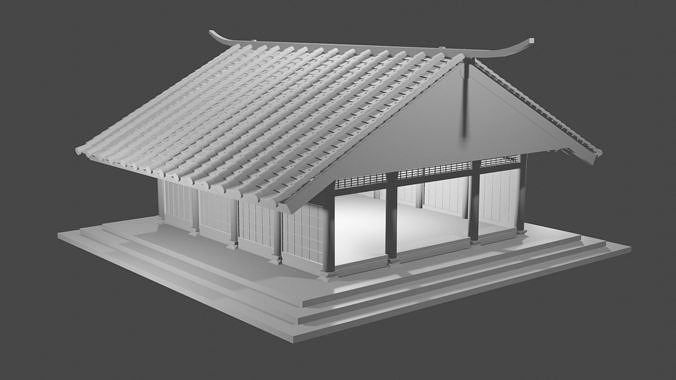 Japanese Building Version 1 free 3D model | CGTrader