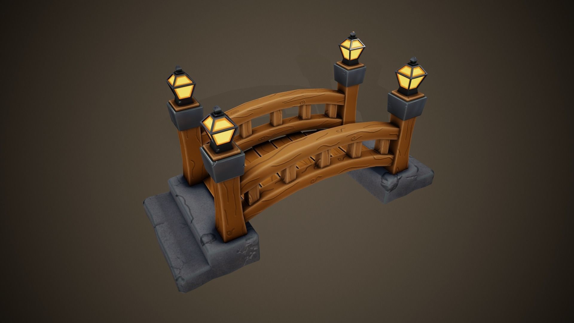 3d Asset Stylized Bridge Tutorial Included Cgtrader