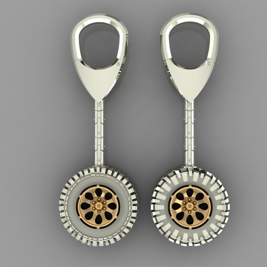 keychain wheel 0137 3D model 3D printable | CGTrader