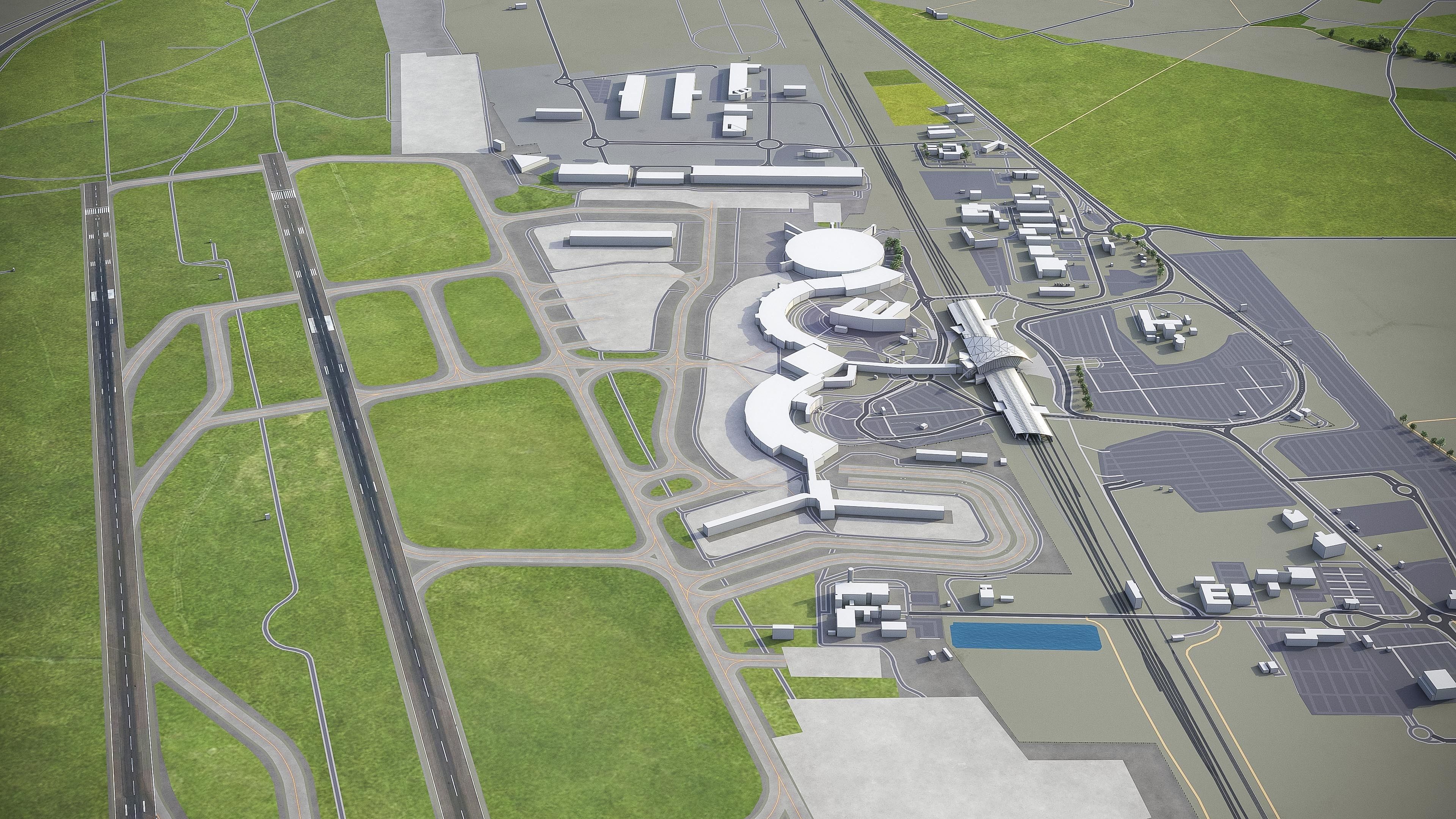 3D model Lyon Airport VR / AR / low-poly | CGTrader