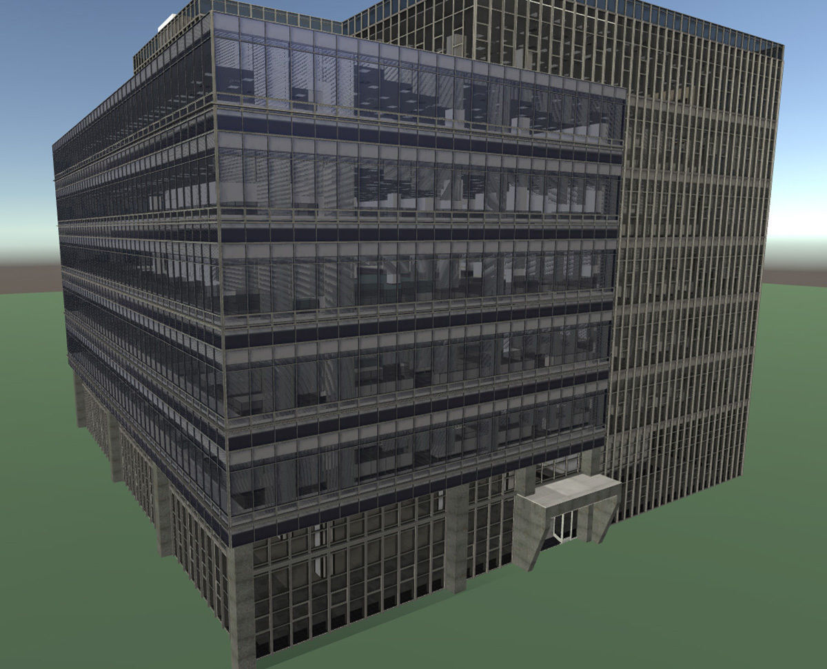 3D model Modular Office Building 2 VR / AR / low-poly | CGTrader