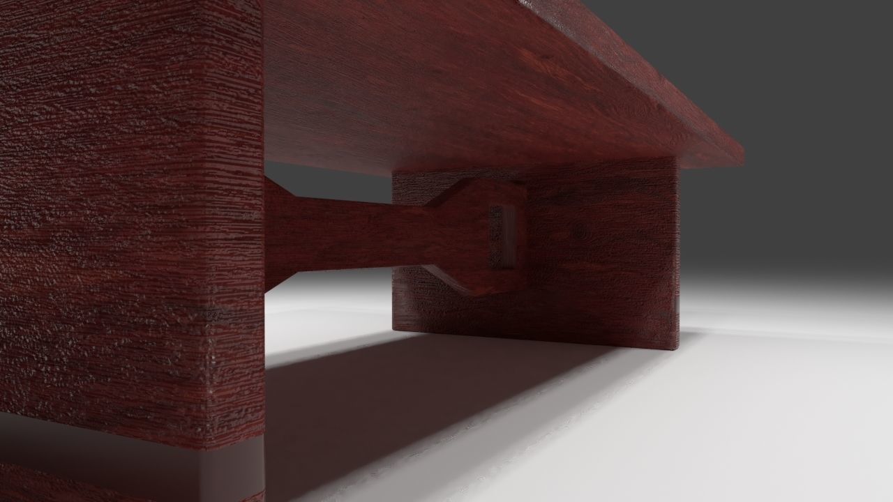 Low quality wood table free 3D model | CGTrader