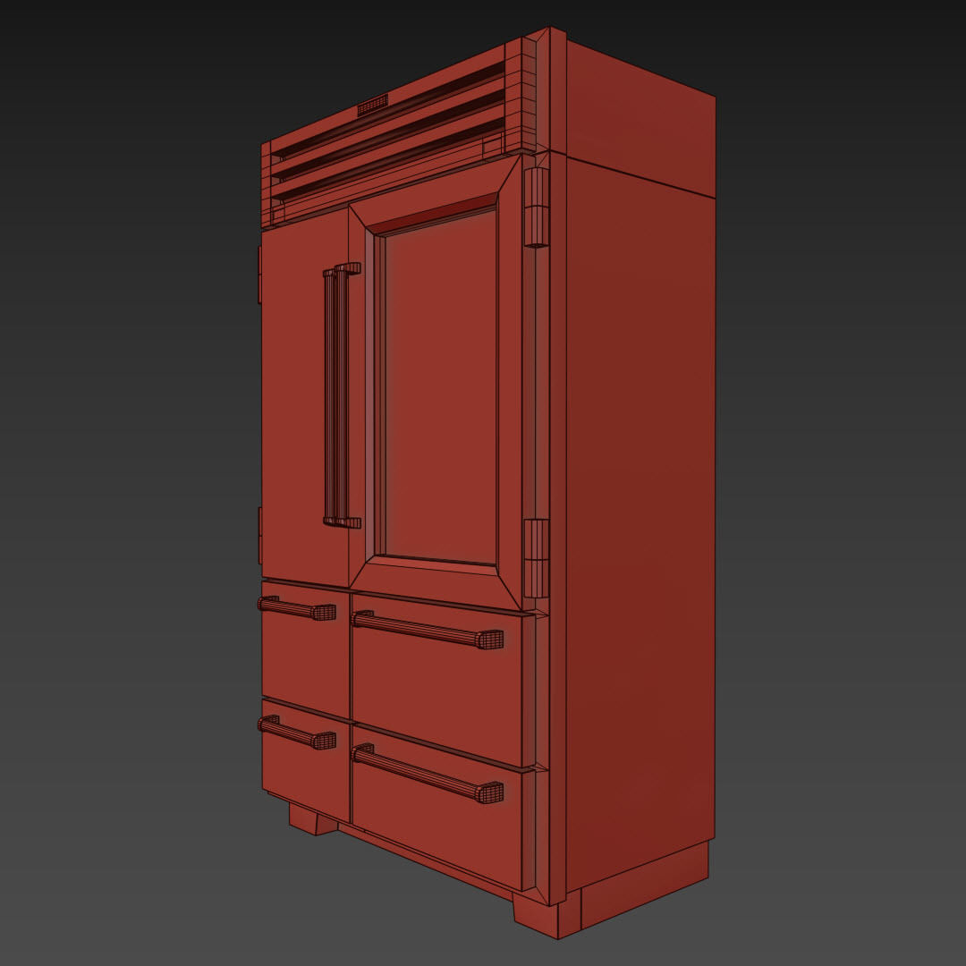 SUBZERO PRO 4850 Refrigerator- Freezer -With Interior 3D model | CGTrader