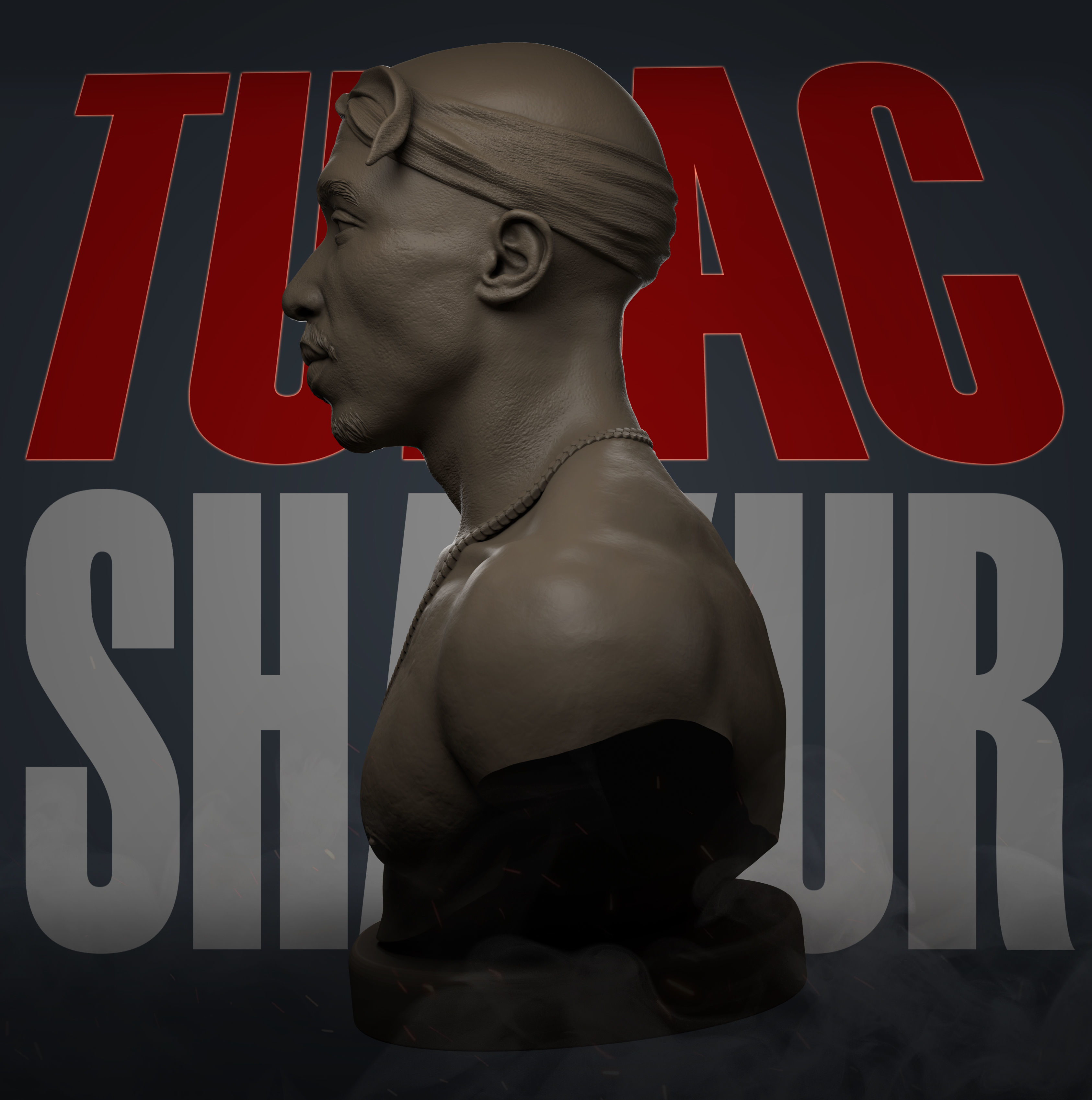 Tupac Shakur 3D model 3D printable | CGTrader