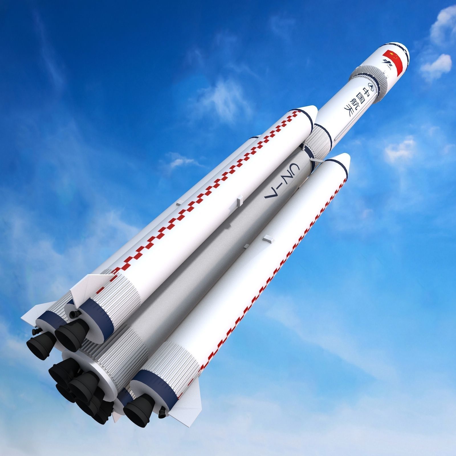Long March 7 China rocket 3D model | CGTrader