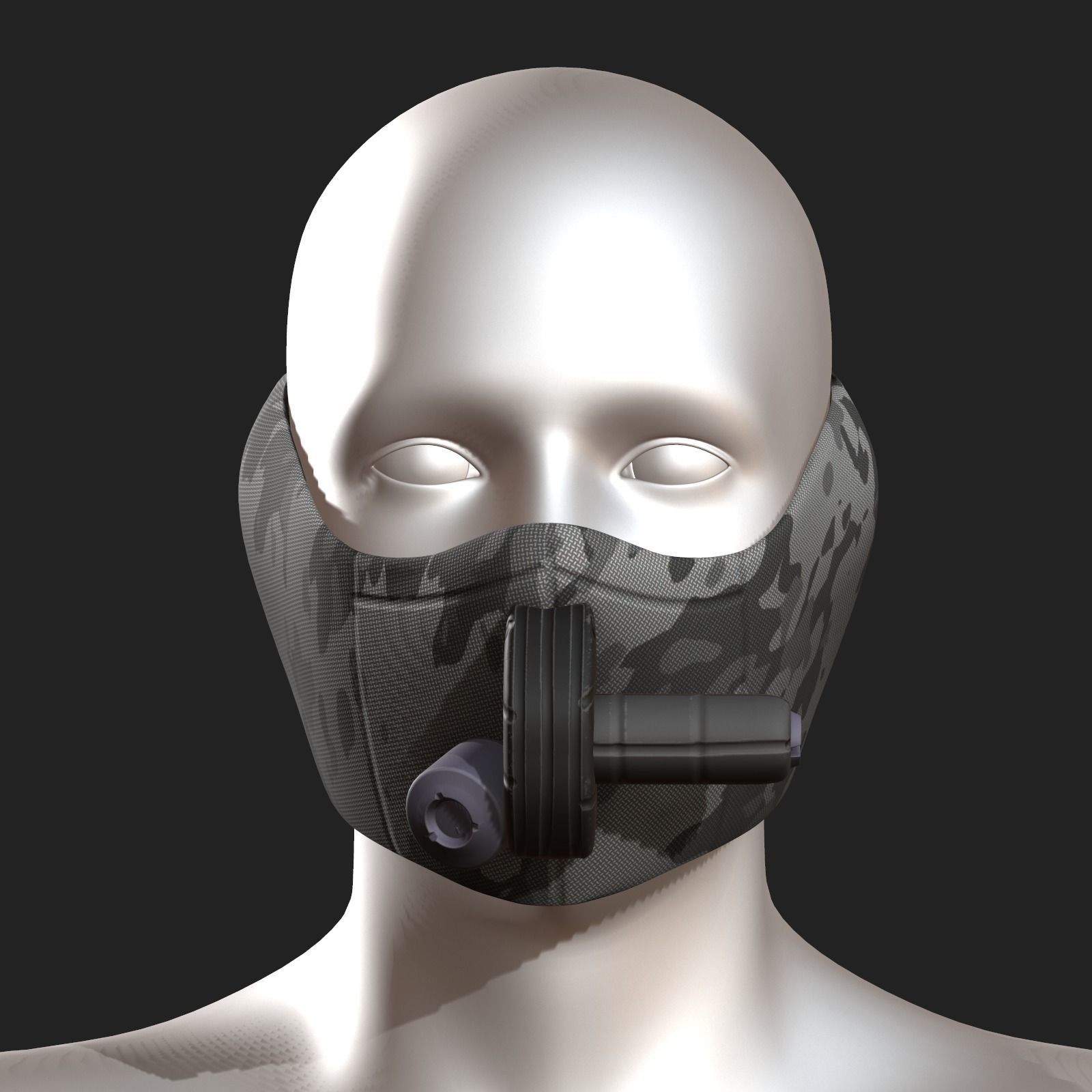 3D model Gas mask helmet scifi fantasy armor hats military VR / AR ...