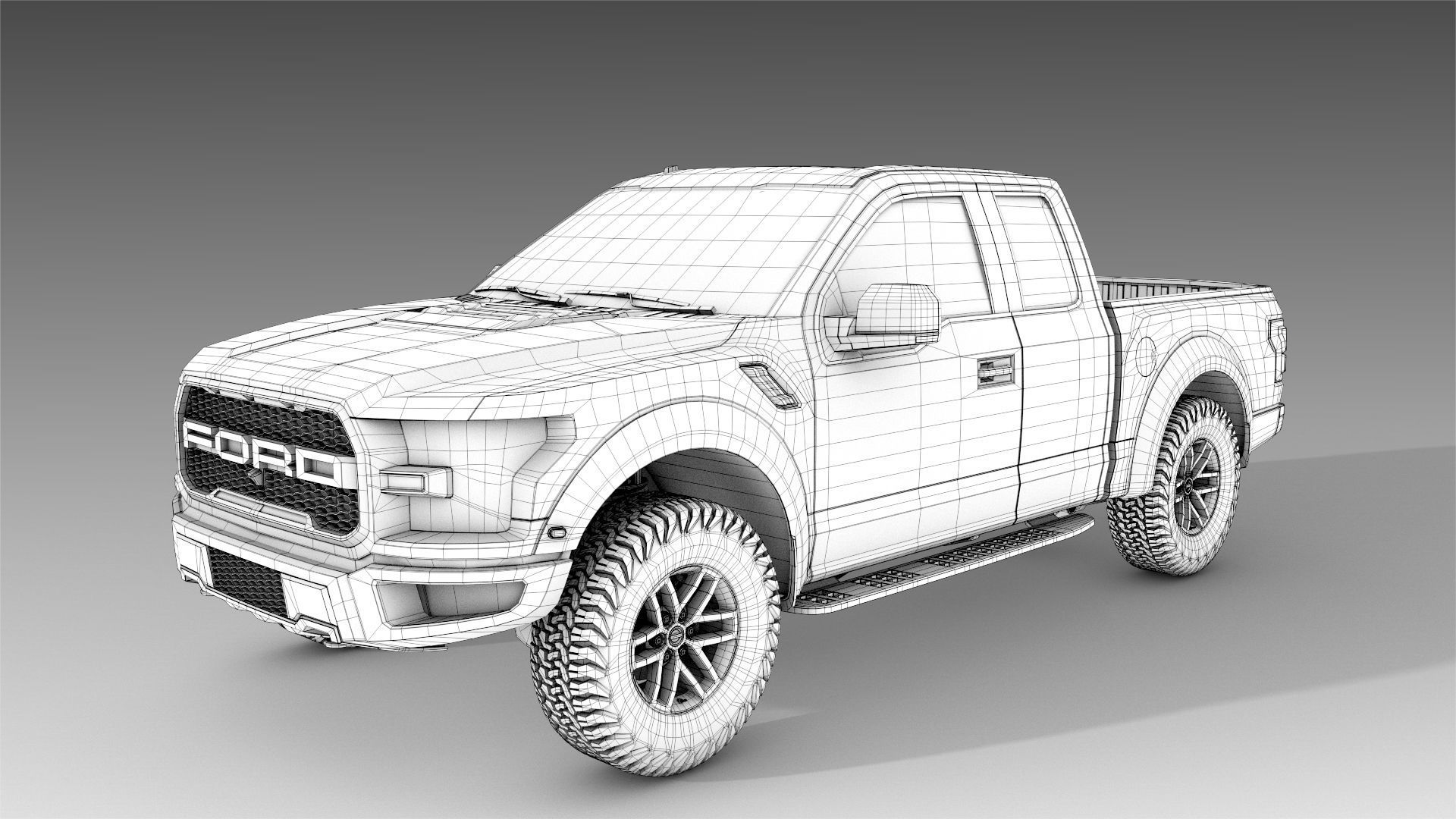 3D model Ford F150 Raptor 2017 VR / AR / low-poly | CGTrader