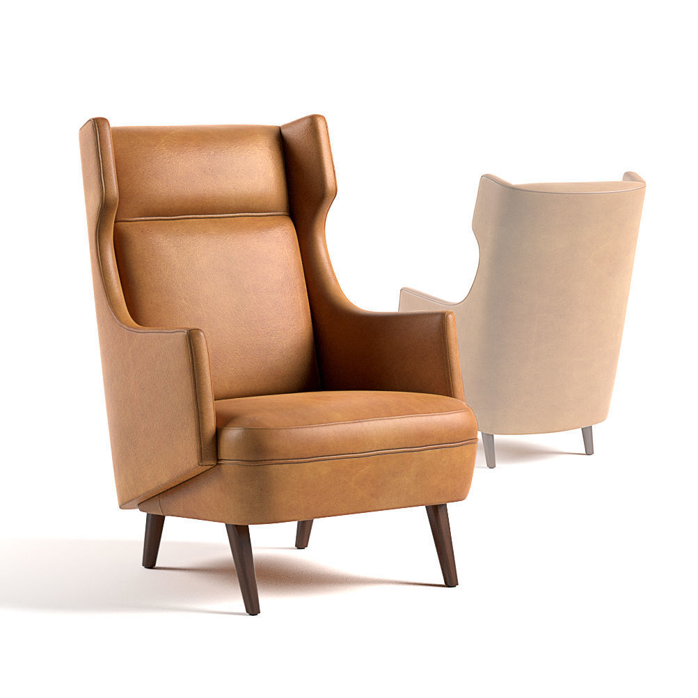 Leather Wing Armchair 3D | CGTrader