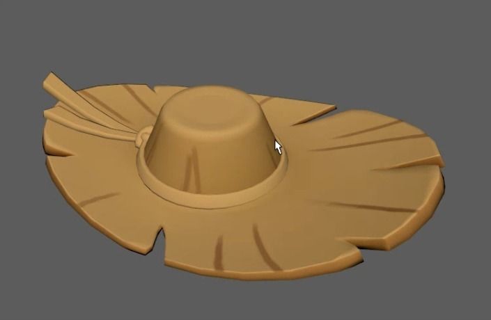 Straw hat 3D model rigged | CGTrader