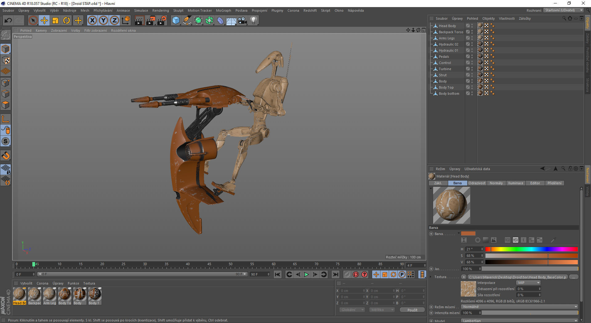 Star Wars - Battle Droid with STAP 3D model | CGTrader