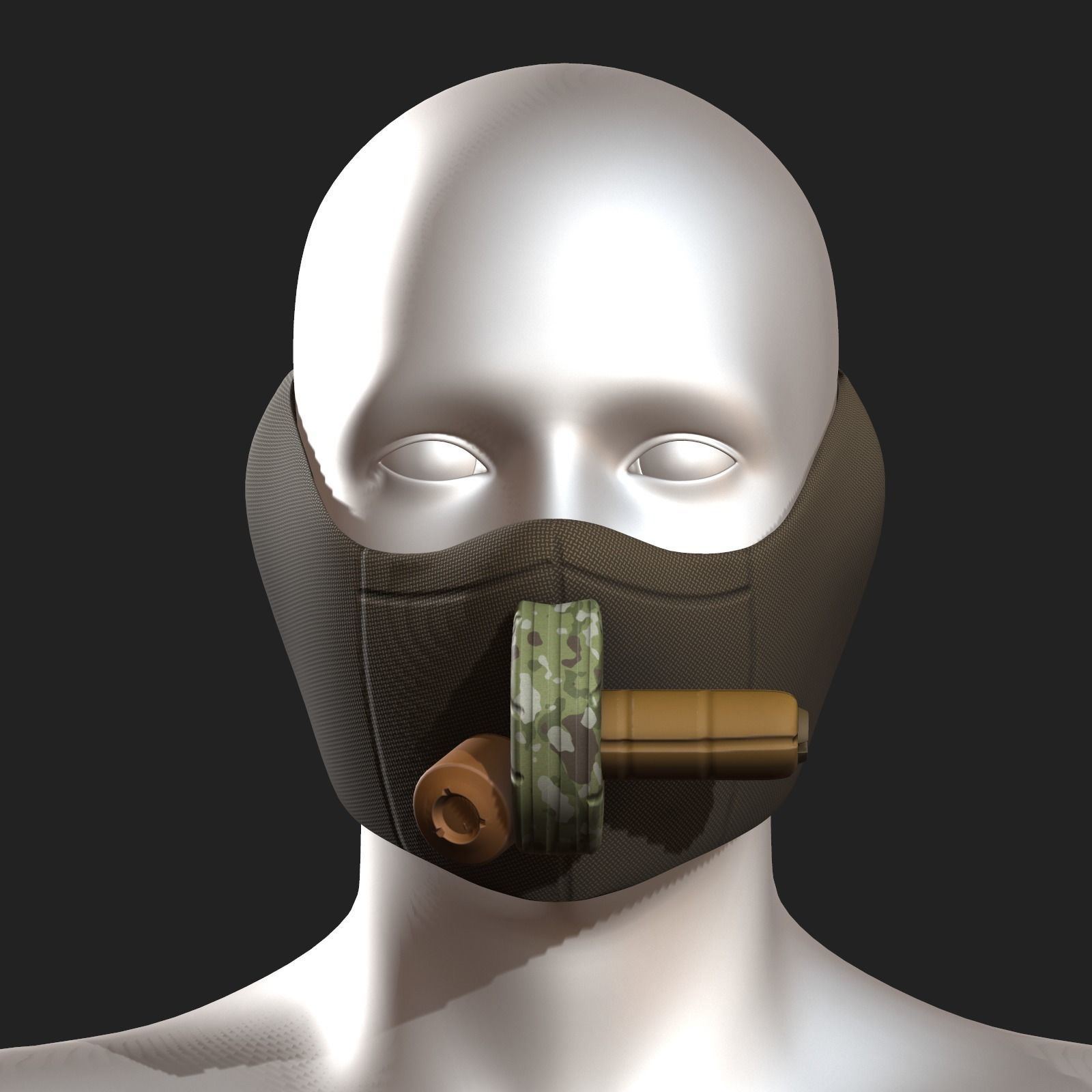 3D model Gas mask helmet scifi fantasy armor hats military VR / AR ...