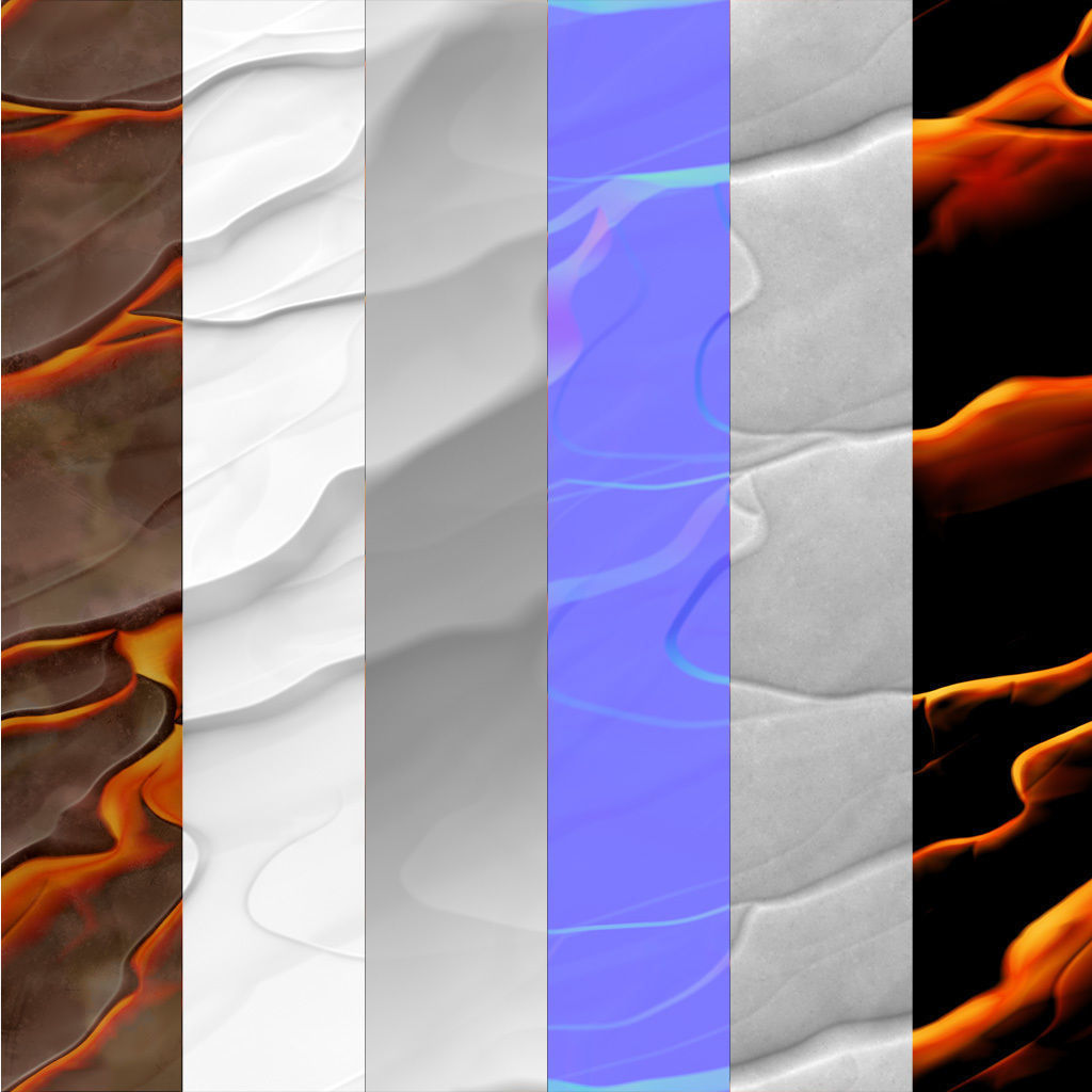 Texture Magma lava ball VR / AR / low-poly | CGTrader