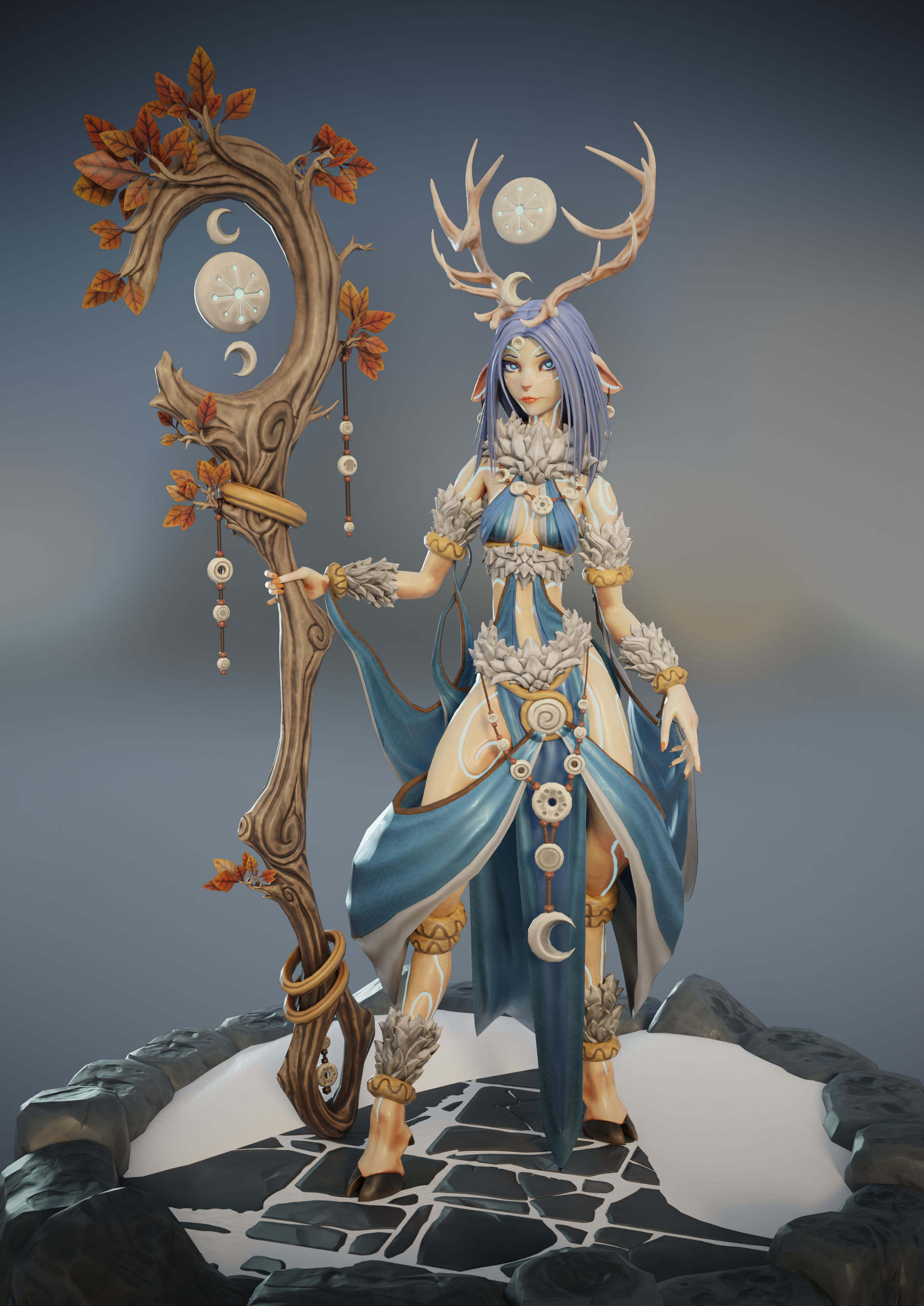 3D model Skathi The Winter Guide - Game Ready Character VR / AR / low ...