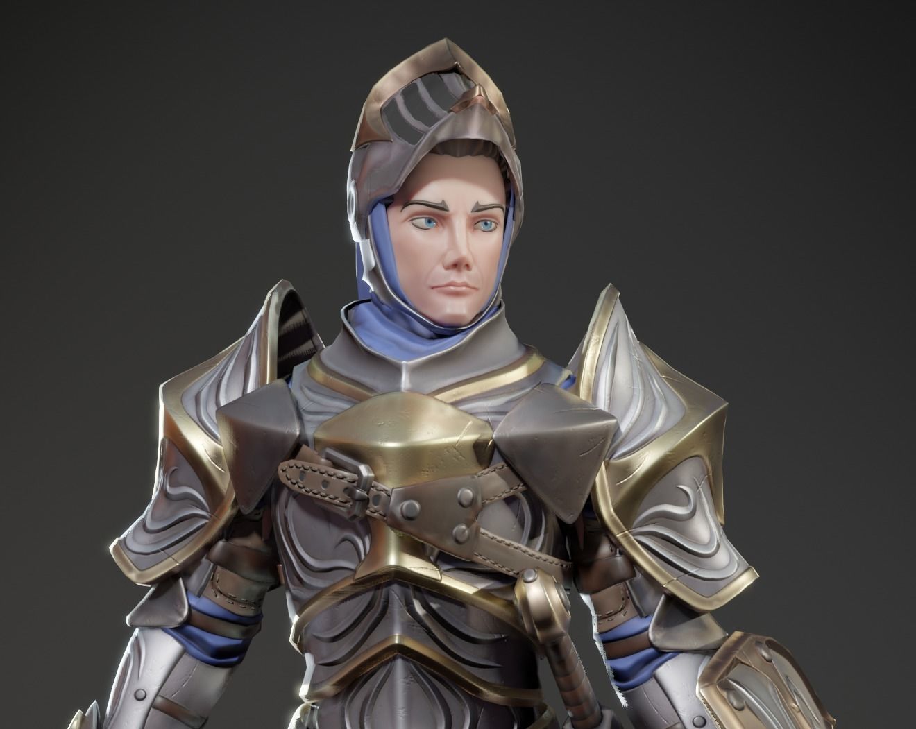 3D model Stylized Knight - Game Ready Character VR / AR / low-poly ...