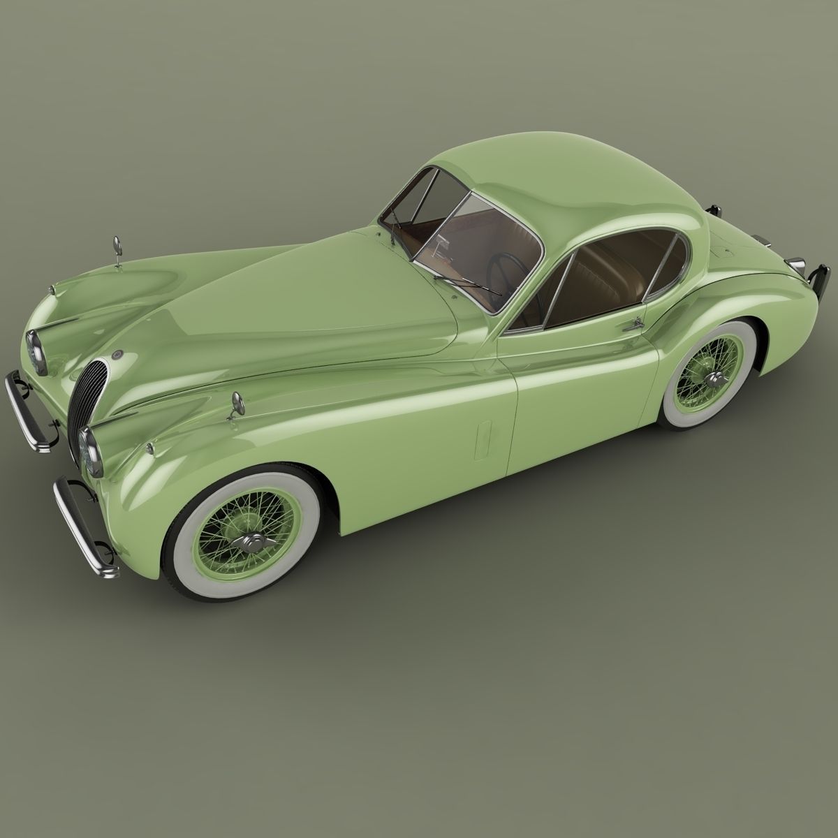 Jaguar XK120 Coupe 3D model | CGTrader