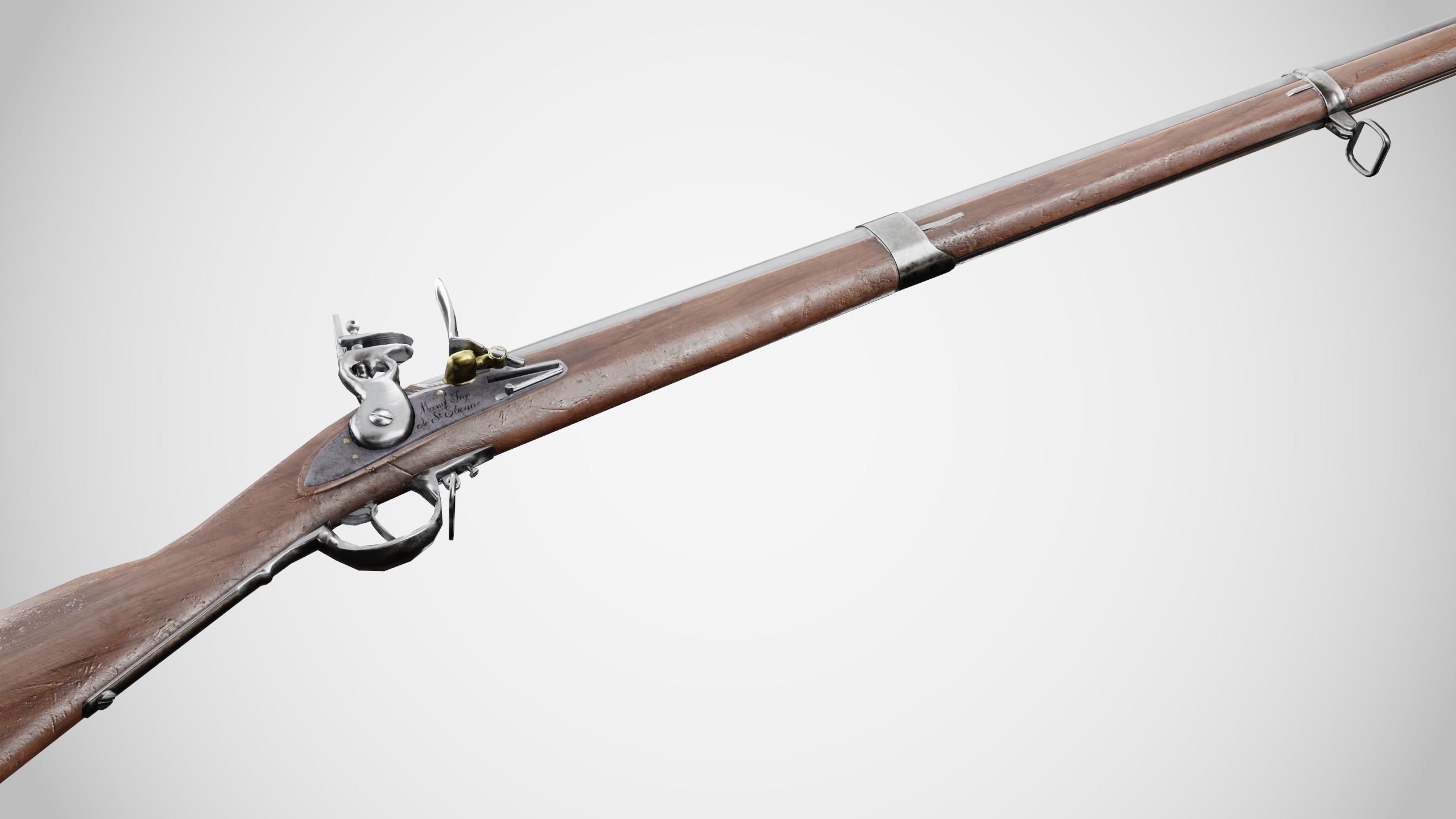 3D model M1777 Flintlock - Charleville Musket VR / AR / low-poly | CGTrader