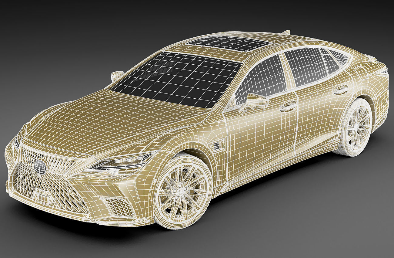Lexus LS500 2021 hybrid and F-sport 3D model | CGTrader