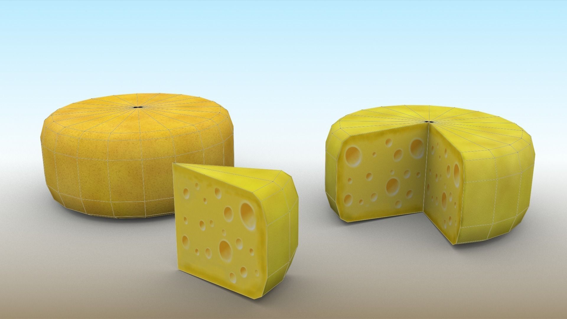 Cheese - free VR / AR / low-poly 3D model | CGTrader