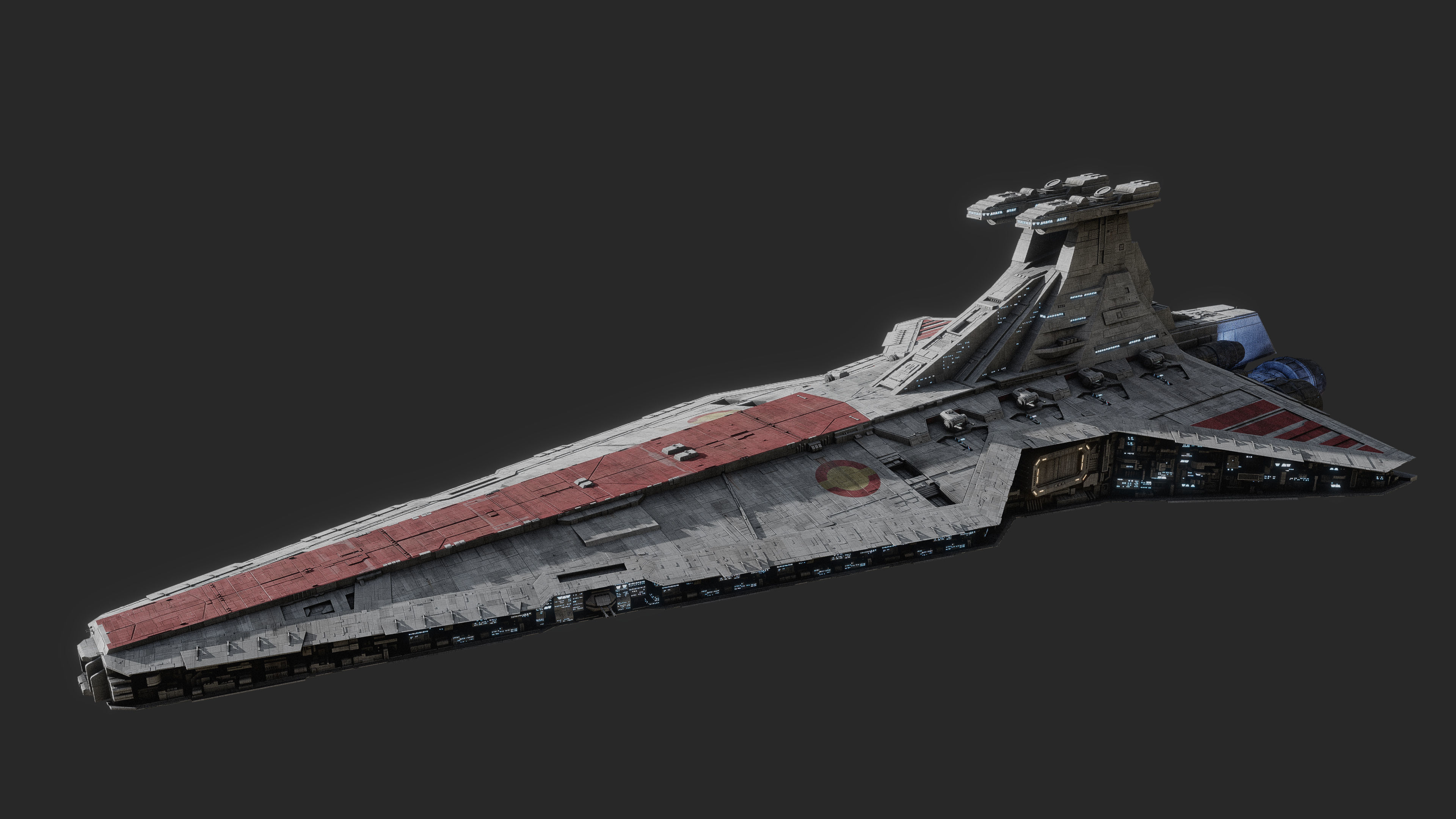 Venator-class Star Destroyer free 3D model rigged | CGTrader