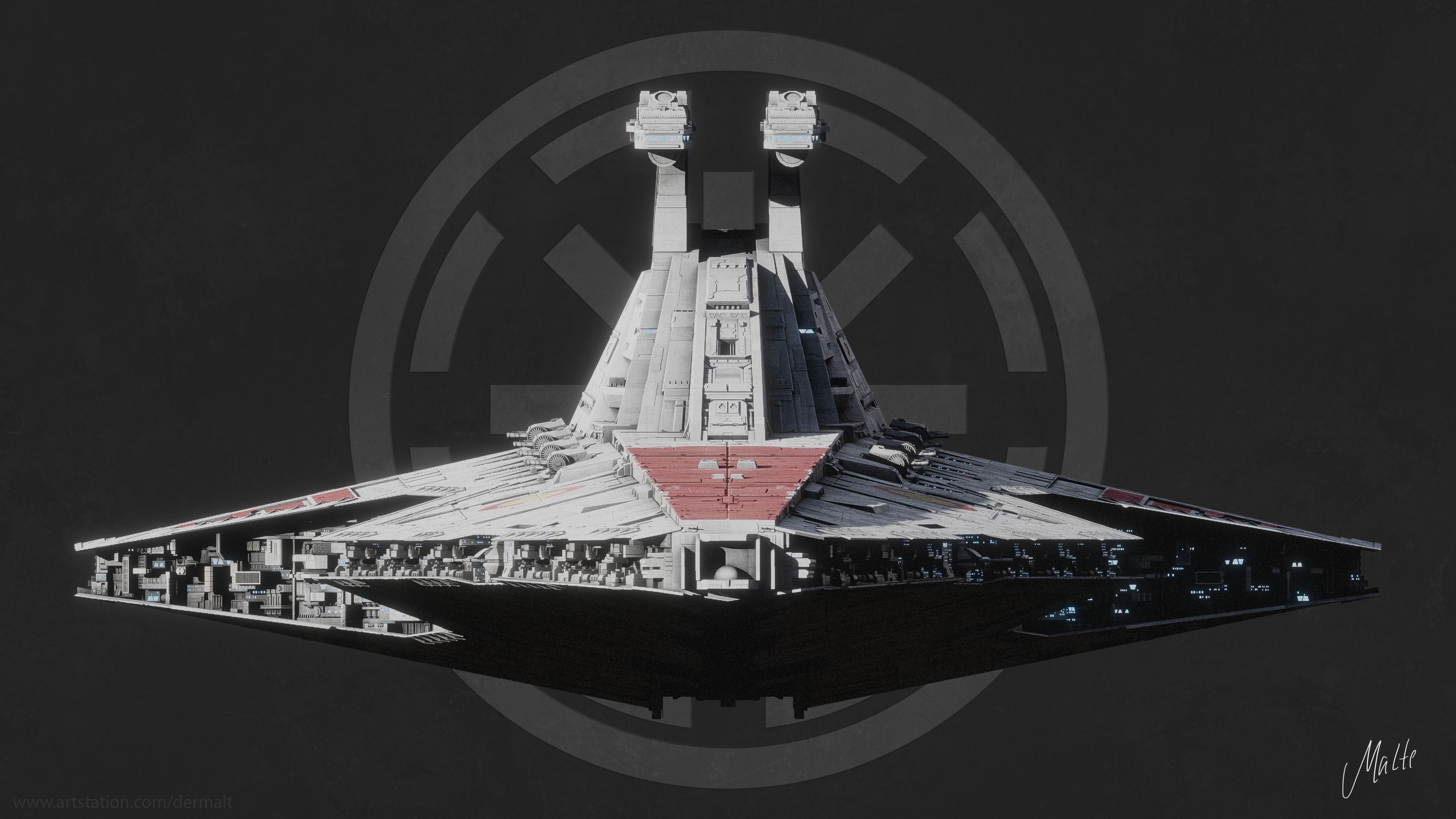 Venator-class Star Destroyer free 3D model rigged | CGTrader
