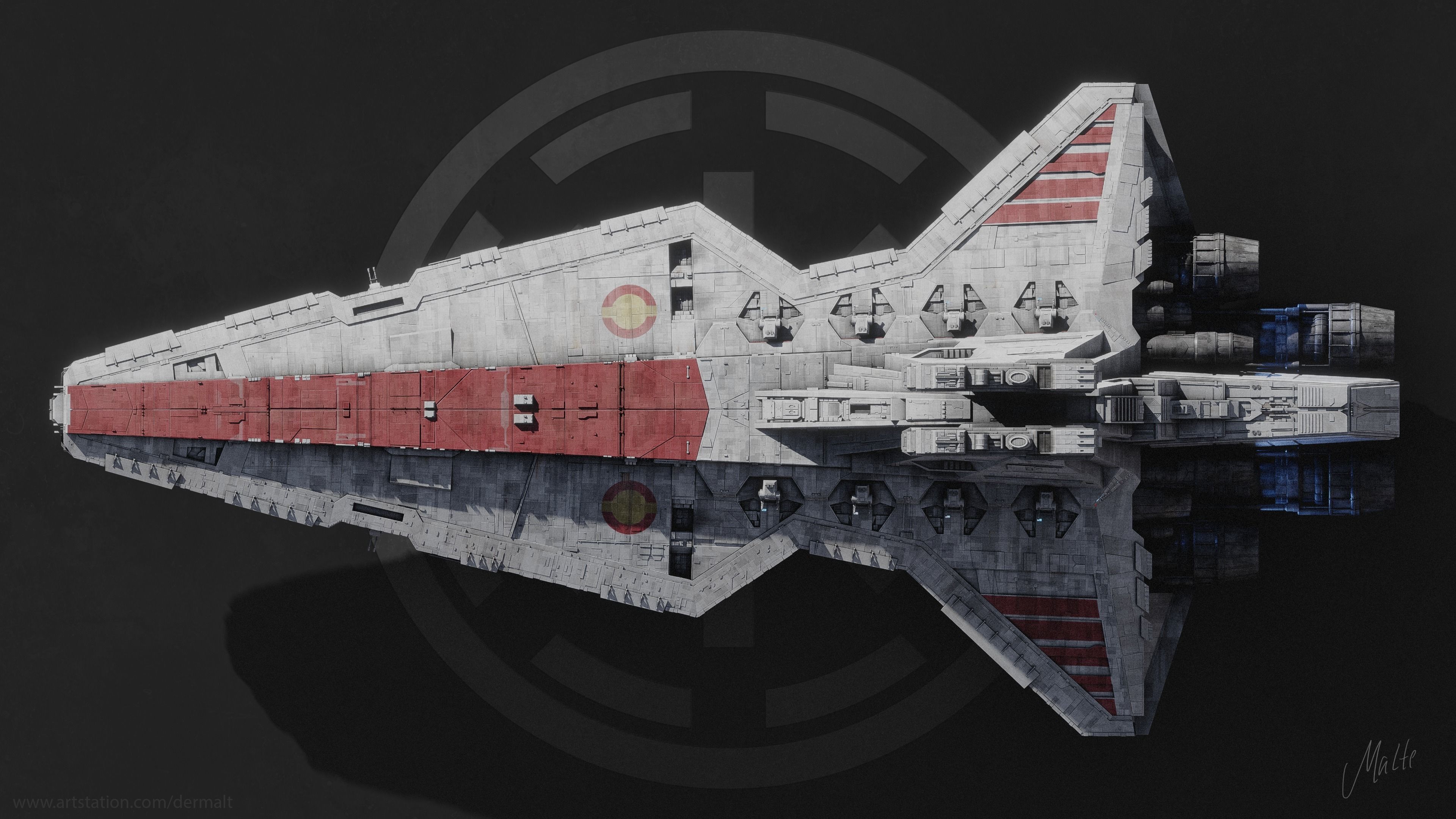 Venator-class Star Destroyer free 3D model rigged | CGTrader