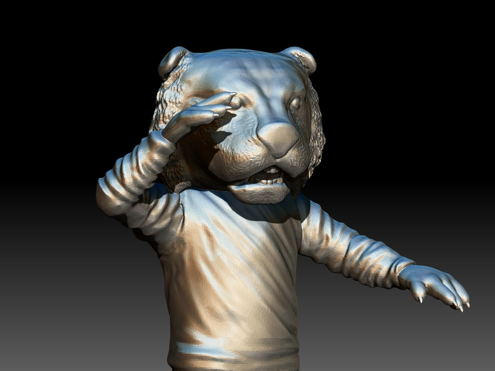 LSU Tiger 3D model 3D printable | CGTrader