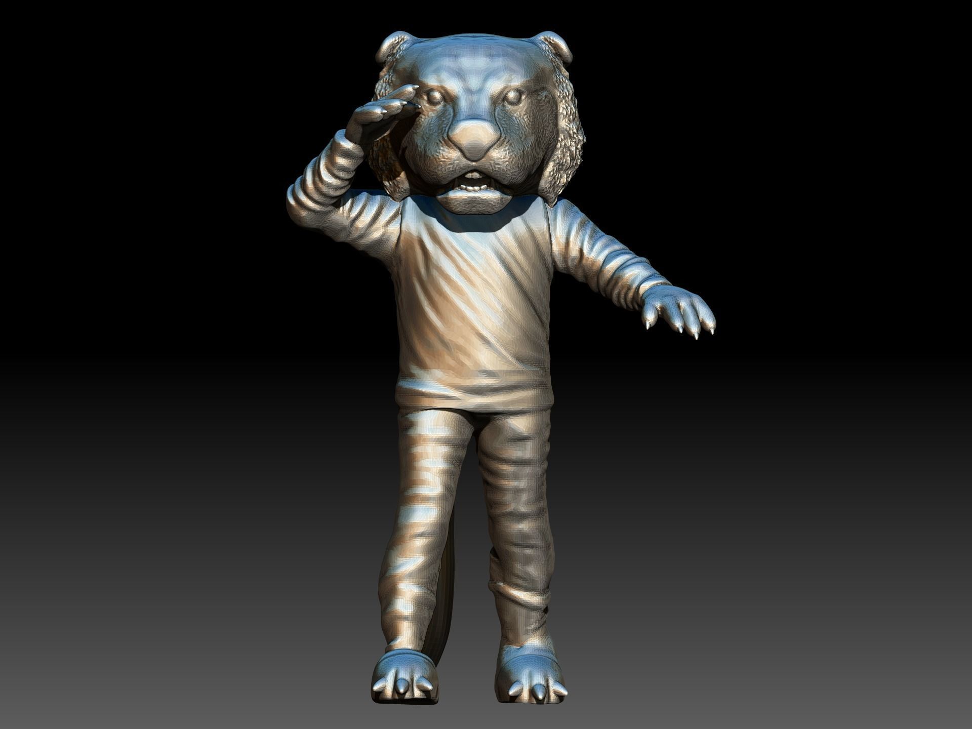 LSU Tiger 3D model 3D printable | CGTrader